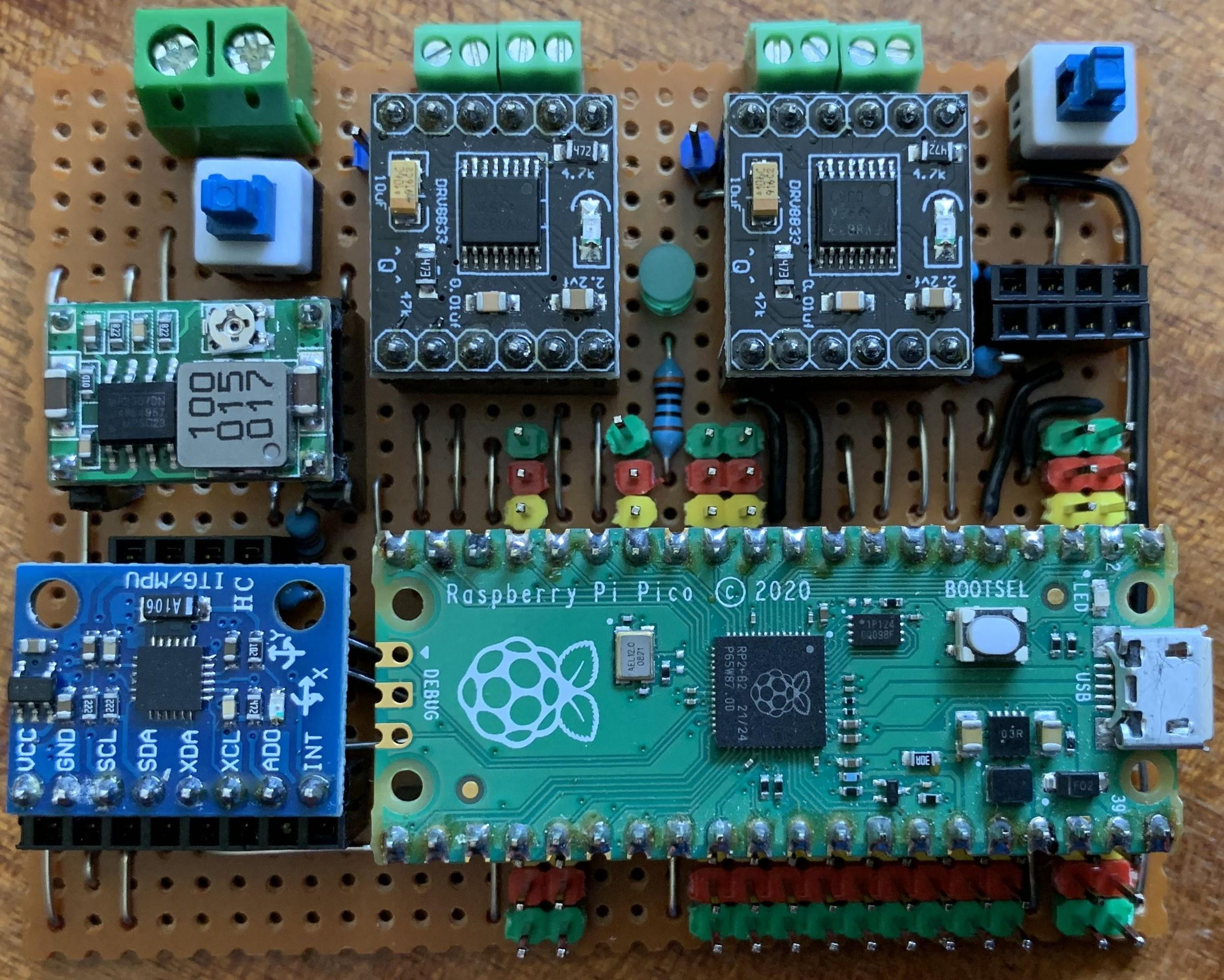 DIY Raspberry Pi Pico Robot Controller Board for L0Cost Robots Built on ...
