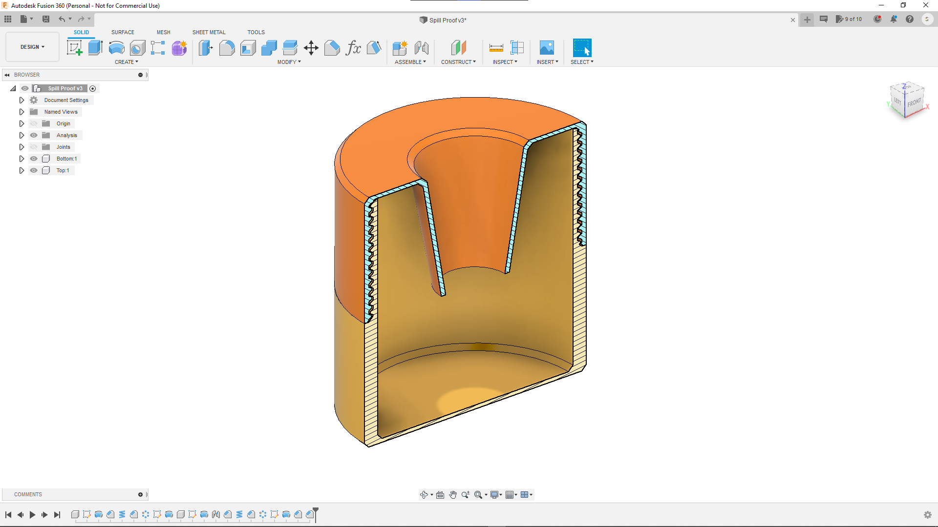 Parametric Spill Proof Cup for Brushes Etc. : 3 Steps (with Pictures ...