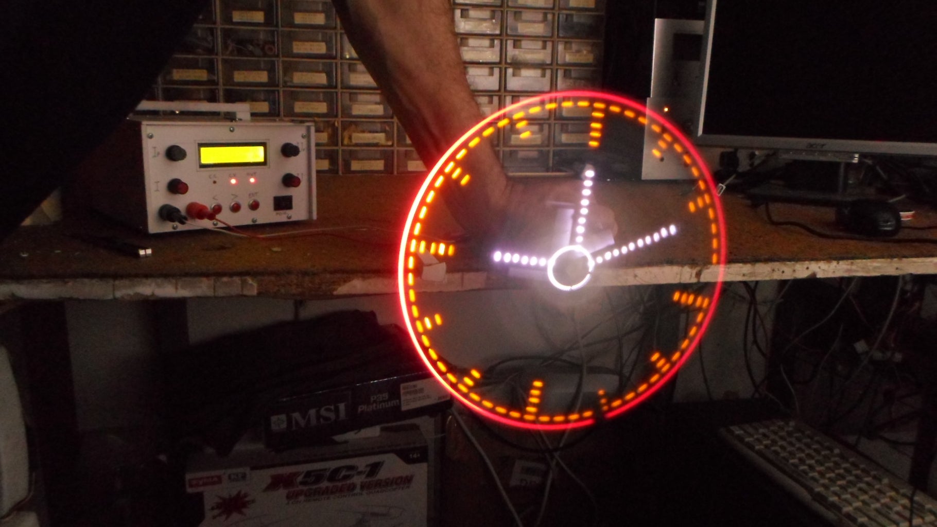 Analog Style Led POV Clock With Arduino Nano : 4 Steps - Instructables Analog Style Led POV Clock With Arduino Nano : 4 Steps - Instructables