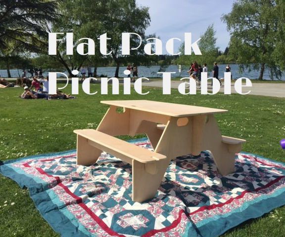 Flat-Pack Picnic Table From 1 Sheet of Plywood : 8 Steps (with Pictures ...
