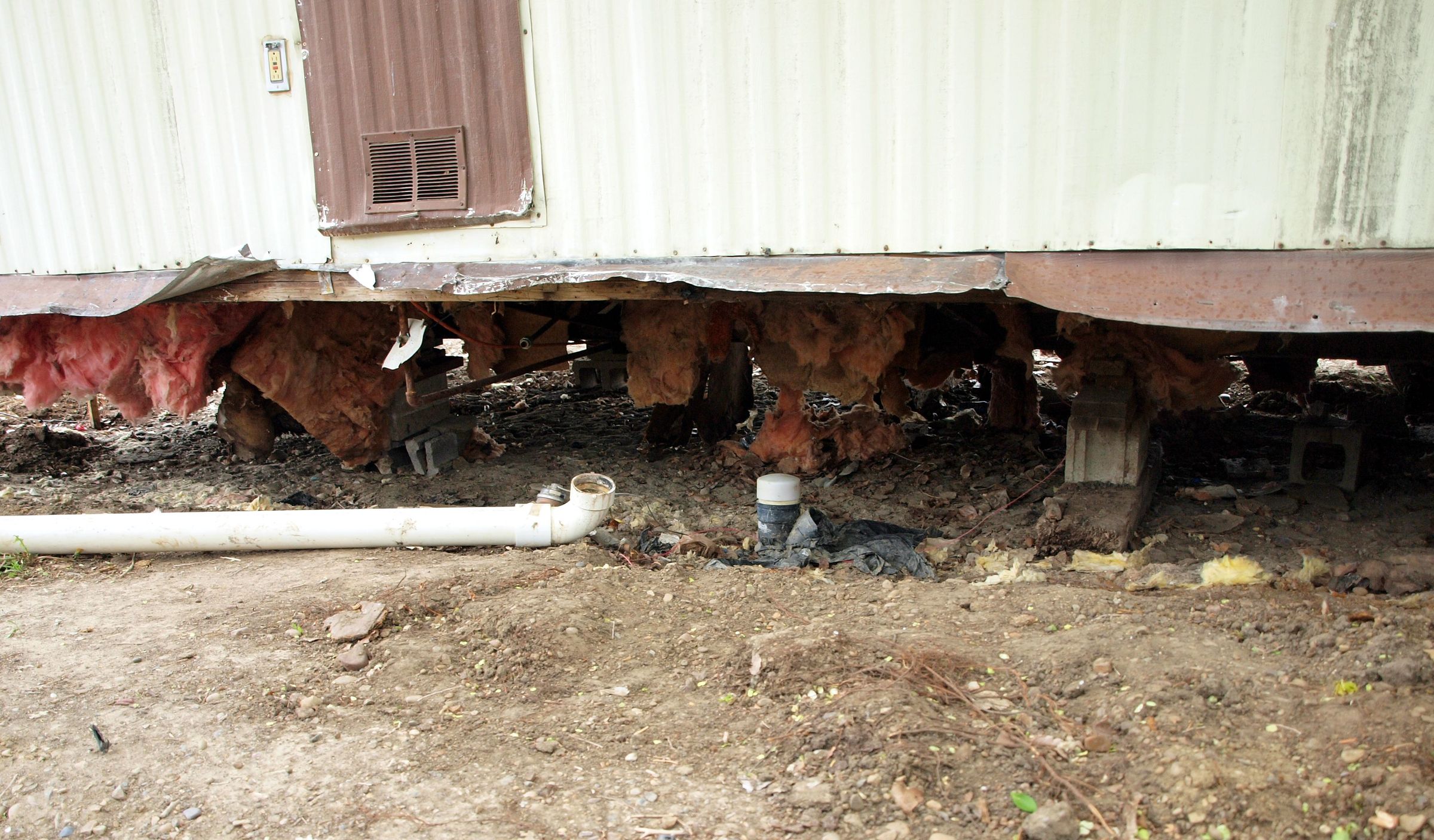 Trashed Single Wide Mobile Home