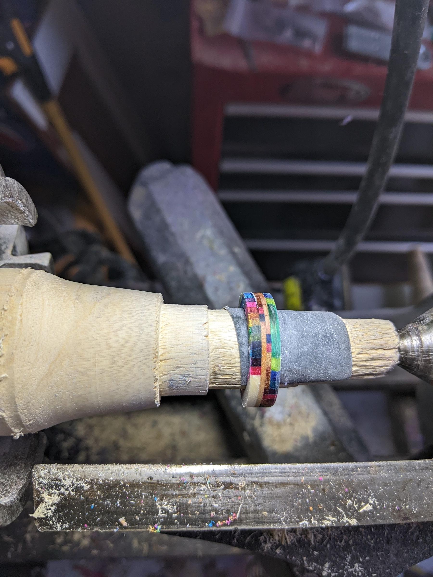 Rainbow Ring - 100 Segments of Exotic Woods + Resins for a 1-of-a-Kind ...