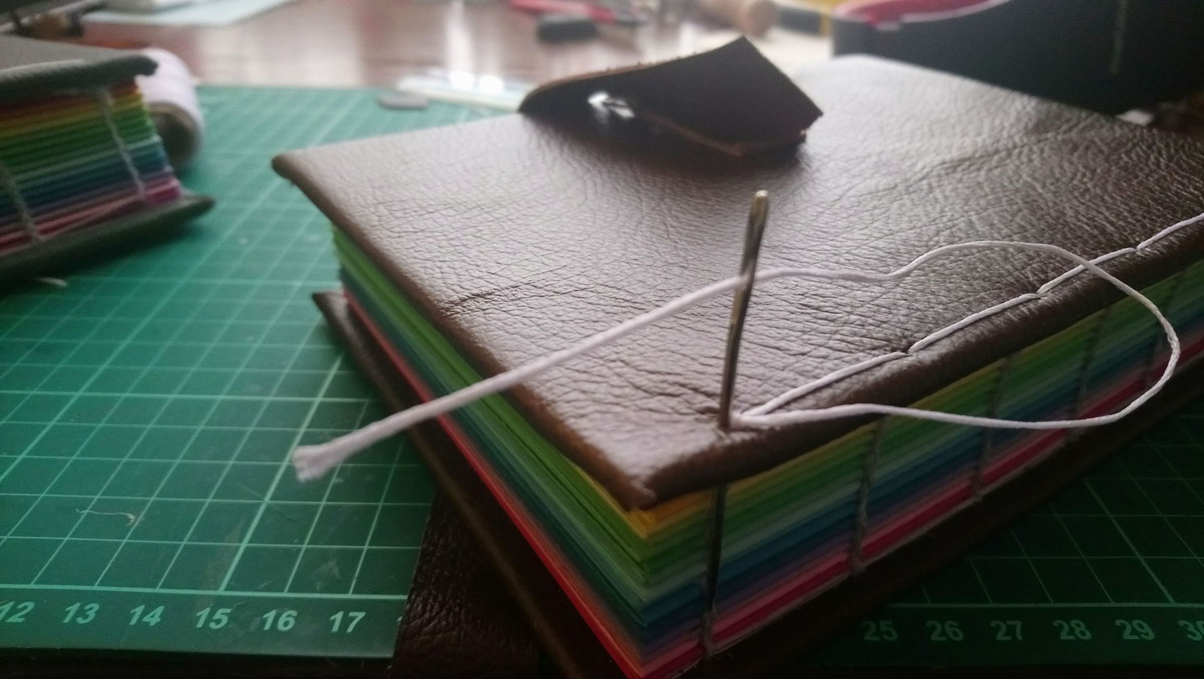 Rainbow Leather Bound Notebook : 17 Steps (with Pictures) - Instructables