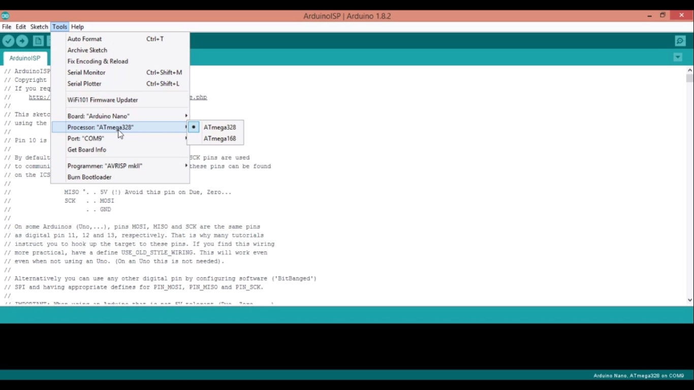 HOW TO MAKE ARDUINO NANO/MINI | How to Burn Bootloader : 5 Steps ...