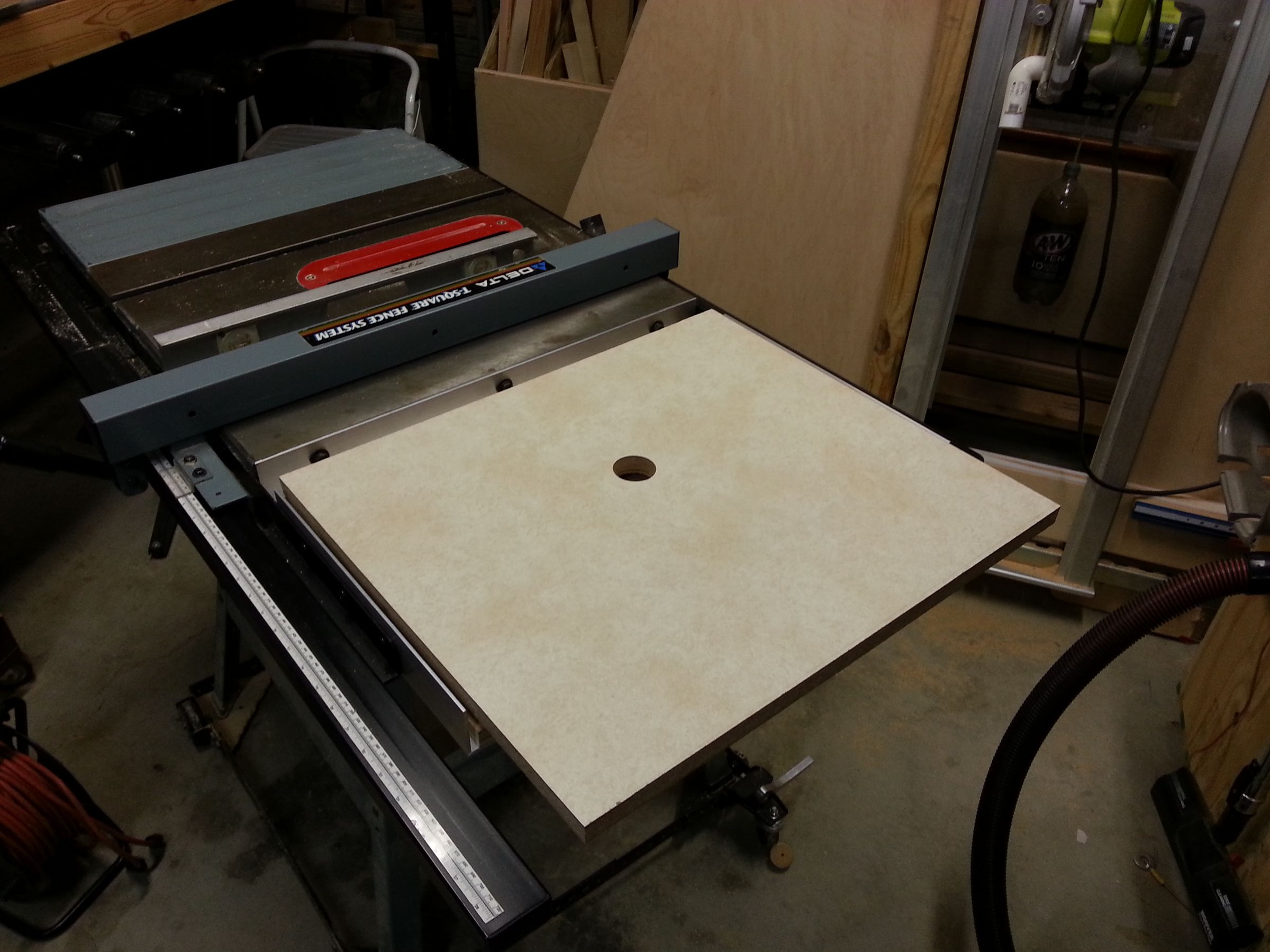 Add a Router Table With Dust Collector to Your Table Saw : 7 Steps ...