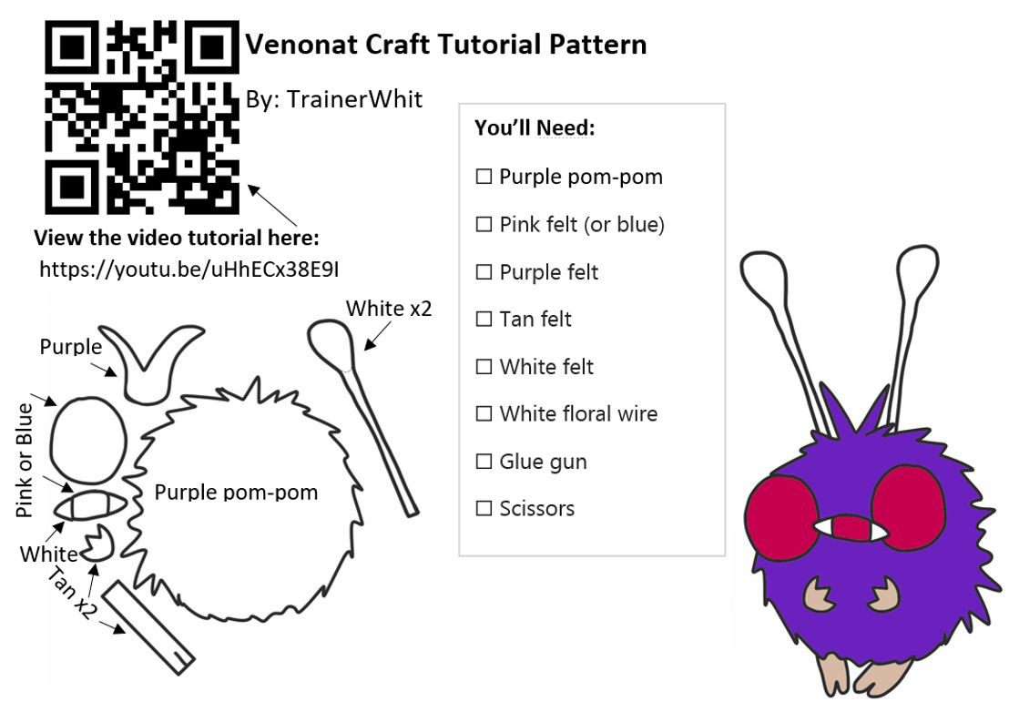 How To: Make a Pom Pom Pokemon (Venonat) - Instructables