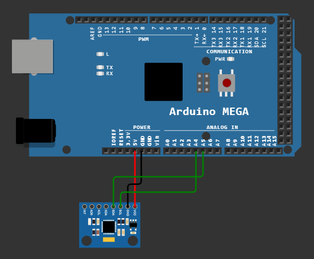 Arduino How To Use The Gyro Modul Gy 521 Mpu 6050 3 Steps Instructables