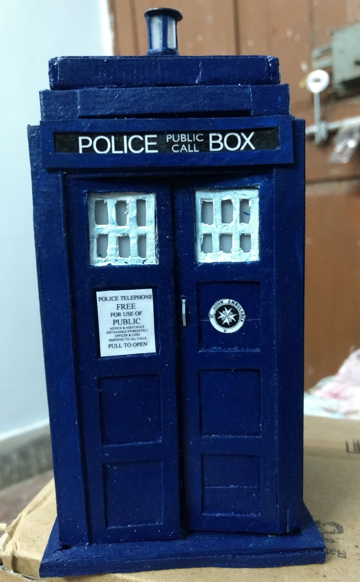 Make a Mini TARDIS With Light and Sound Effects! : 11 Steps (with ...