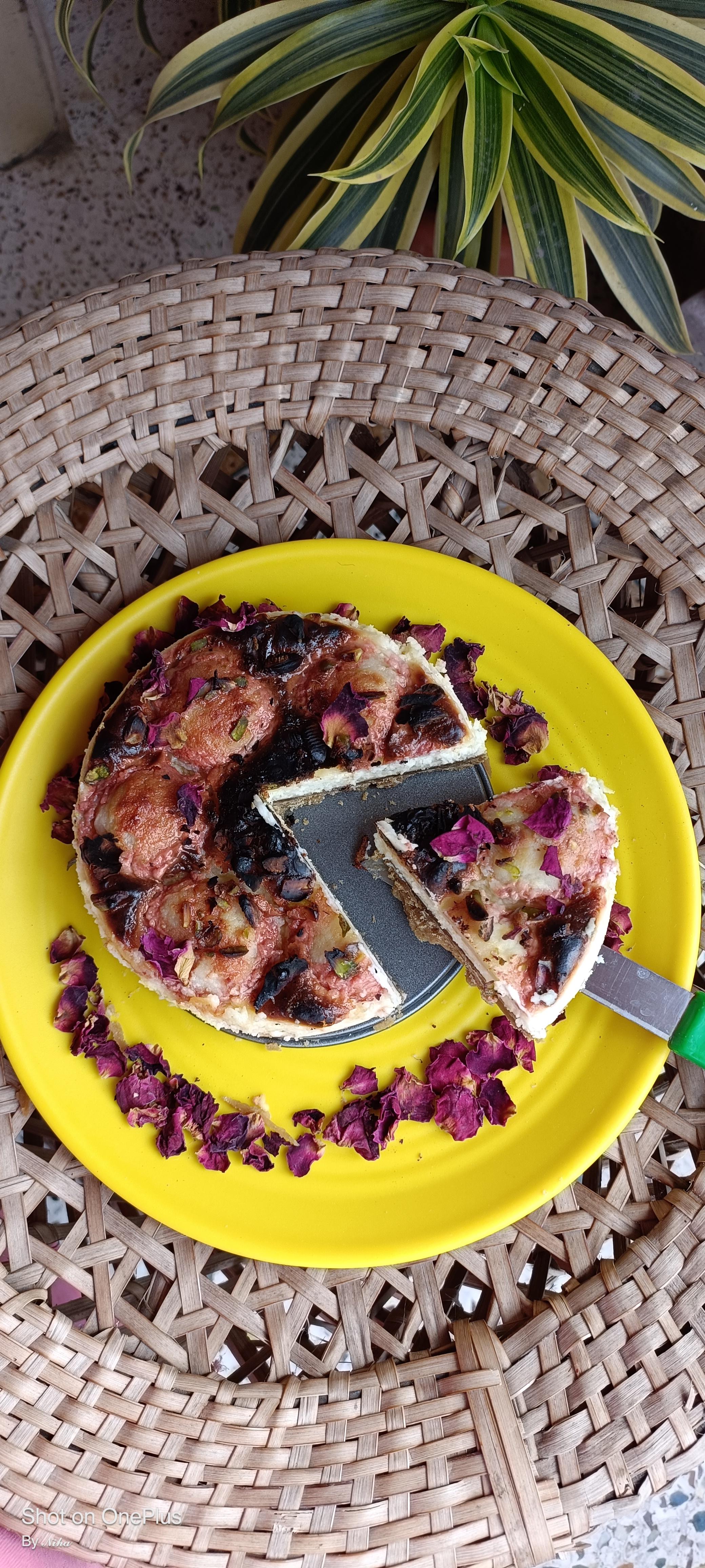 Baked Rosogolla Cheesecake (Eggless) : 6 Steps (with Pictures ...