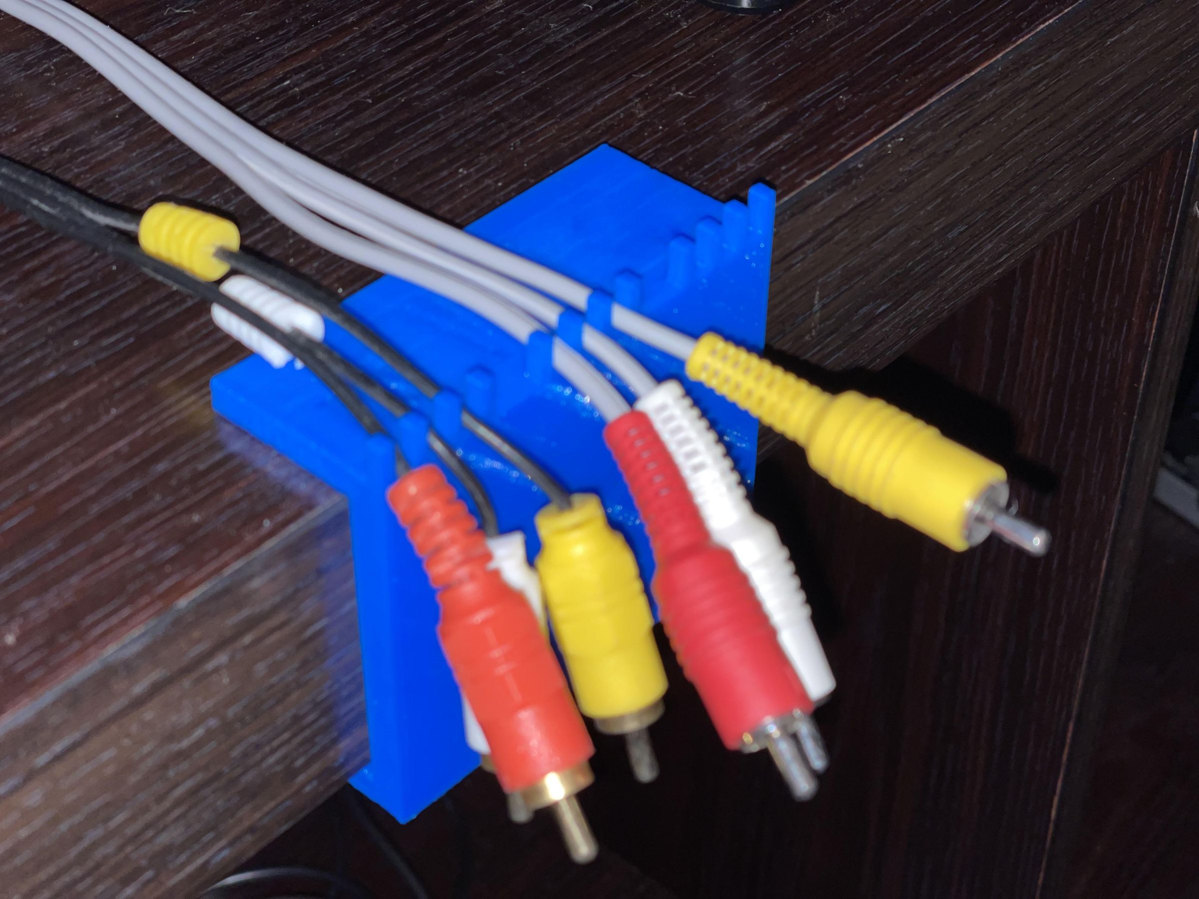 AV Cable Holder (for Shelves or Tables) : 3 Steps - Instructables