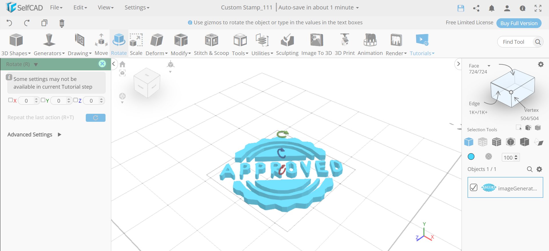 HOW TO CREATE a 3D CUSTOM STAMP USING 3D MODELLING SOFTWARE : 7 Steps ...