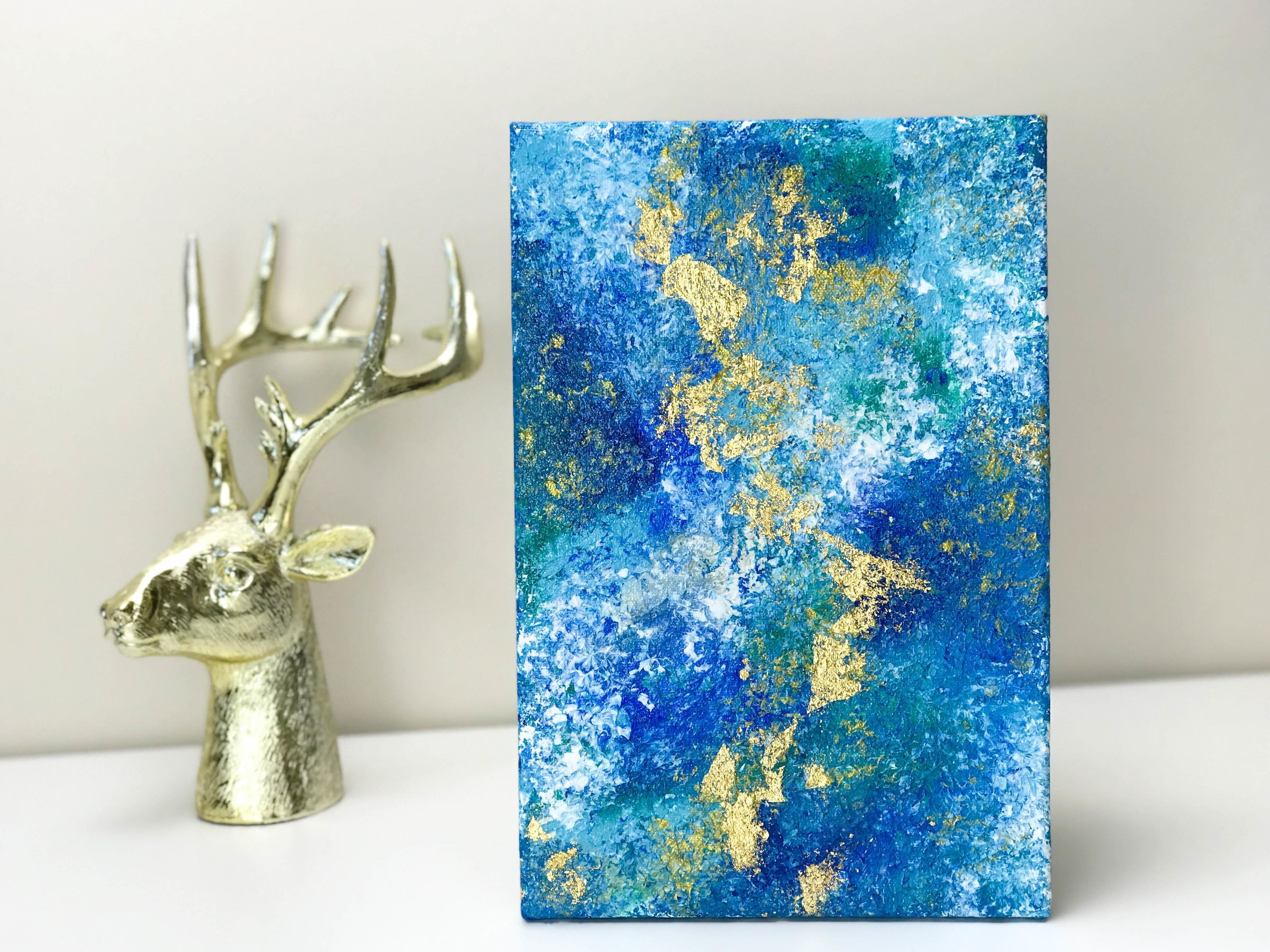 DIY Gold Acrylic Abstract Painting : 13 Steps (with Pictures ...