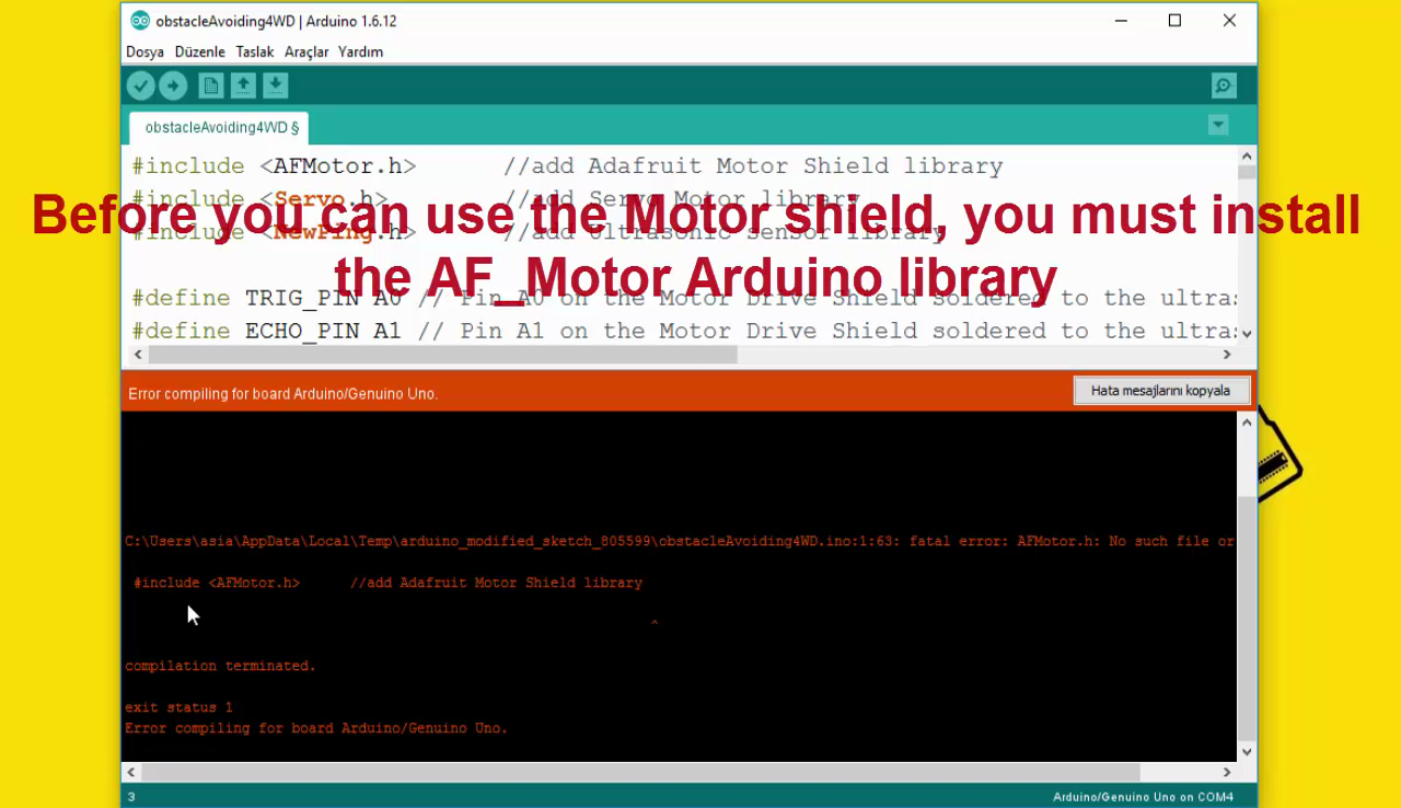 Arduino - Obstacle Avoiding Robot 4WD : 8 Steps (with Pictures ...