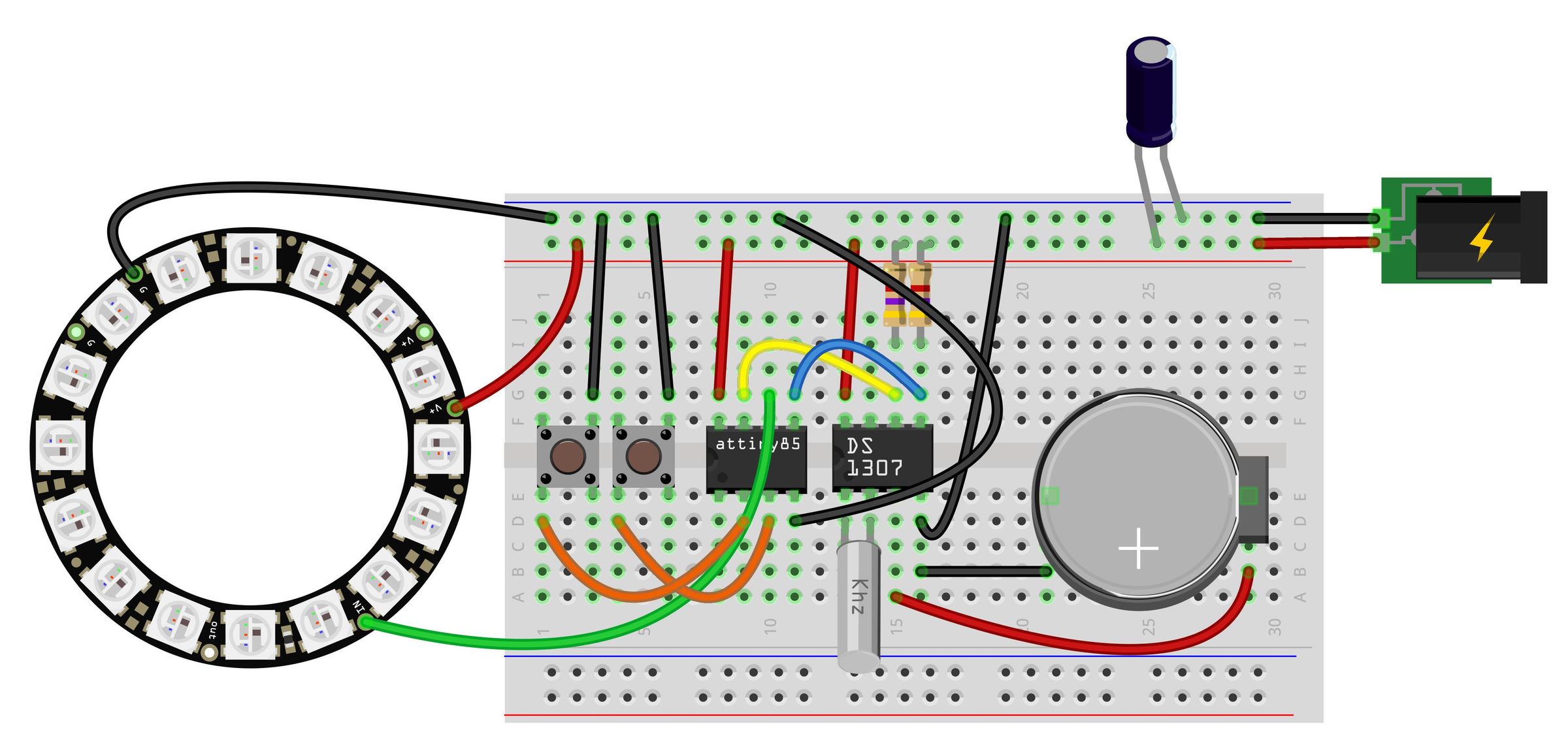 A Circular Binary Clock : 7 Steps (with Pictures) - Instructables