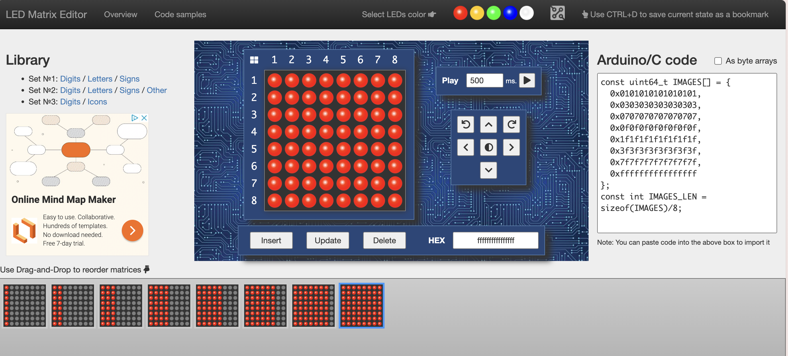 LED Matrix Editor : 3 Steps - Instructables