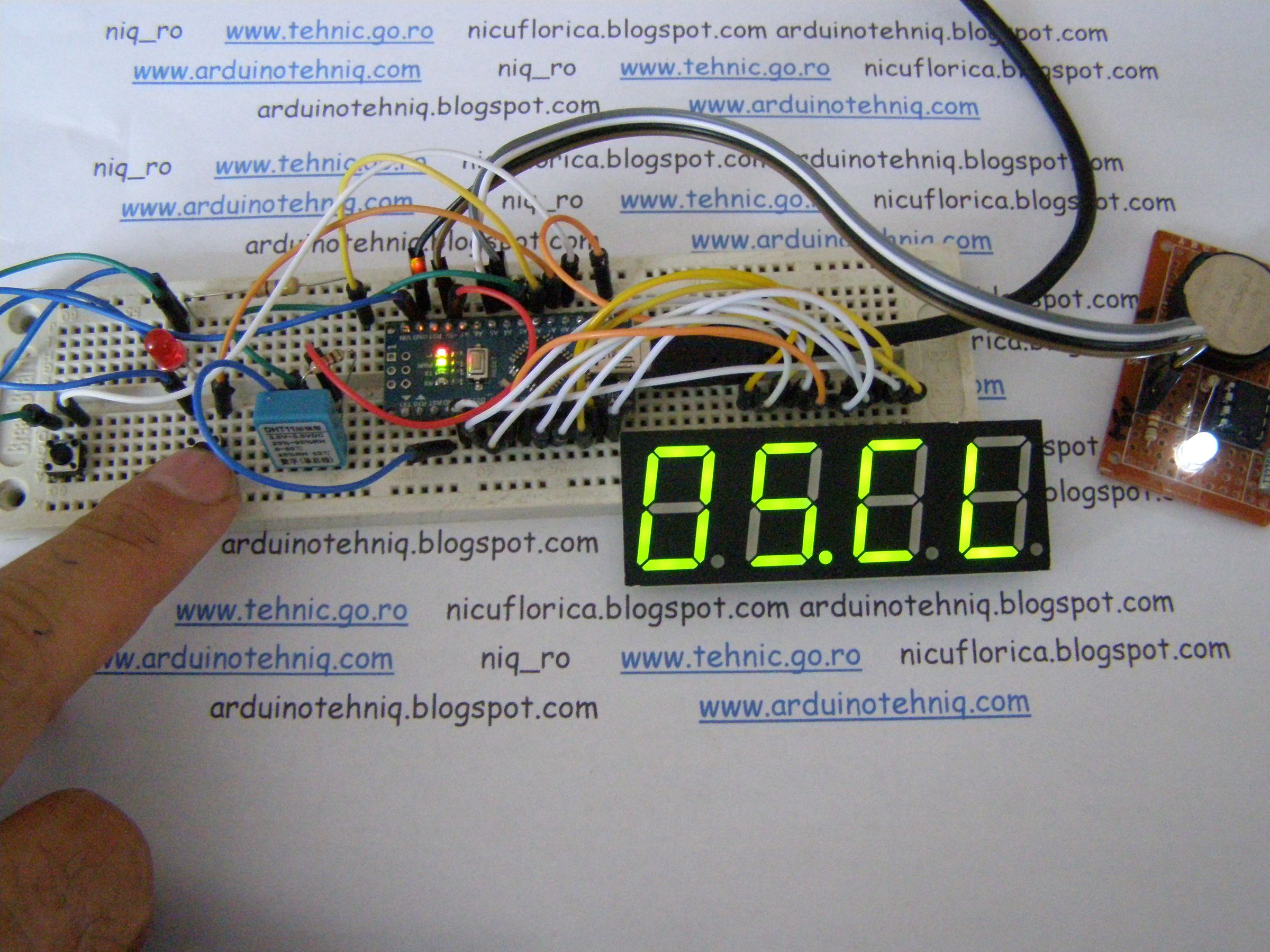 4-digit 7-segment Led Clock With Manual Adjust & Alarm, Thermometer ...
