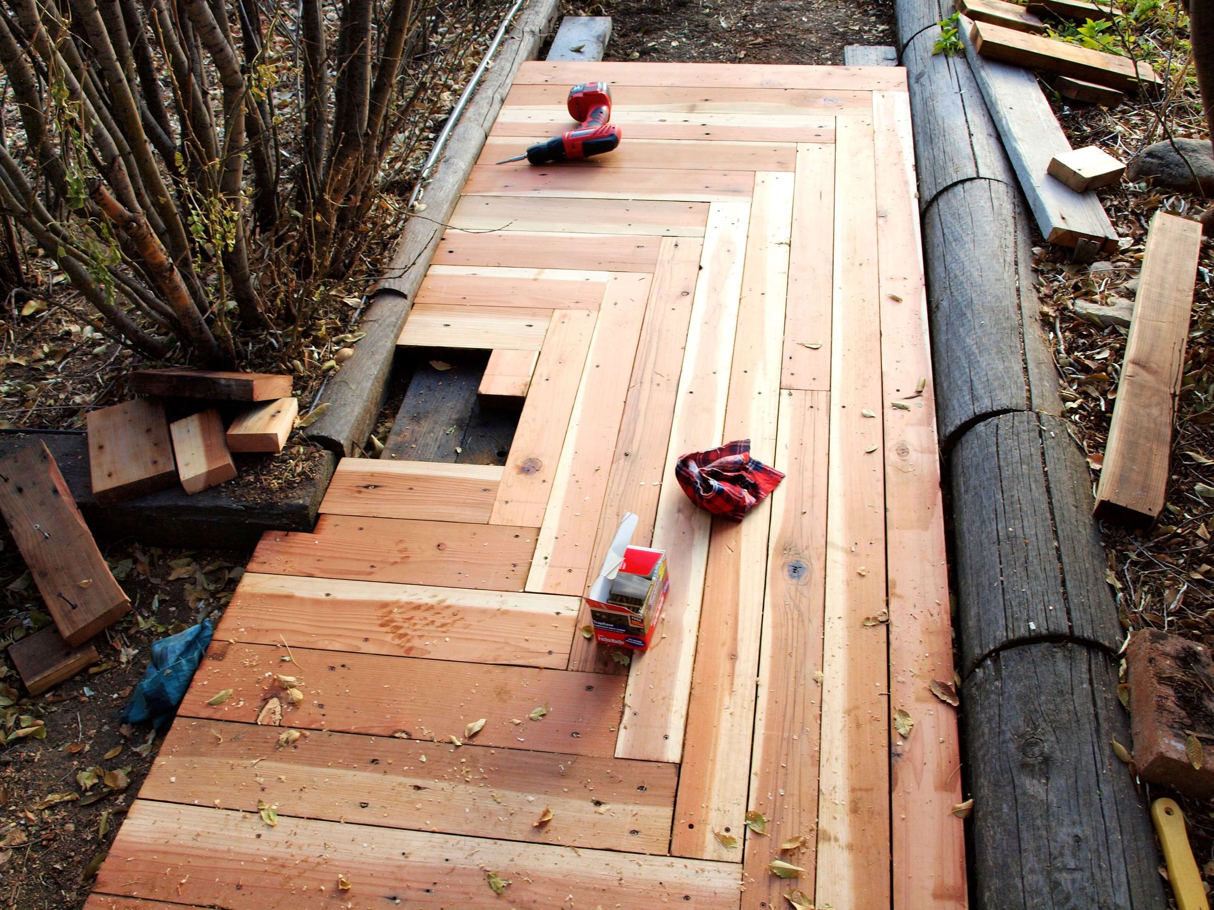 How to Build an Awesome Sidewalk With Recycled Lumber for Only $50.00 ...