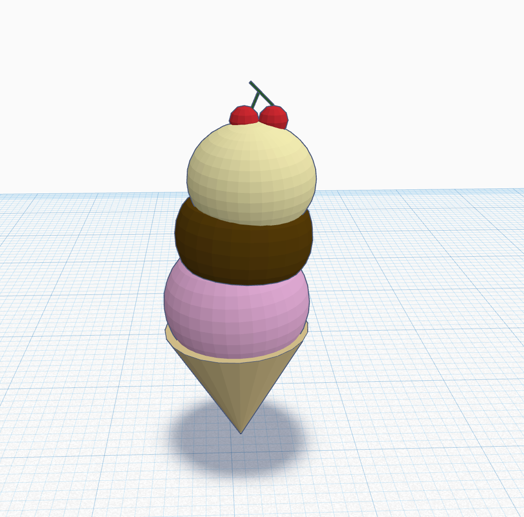 Miniature Ice-cream Cone With Tinkercad : 8 Steps (with Pictures ...