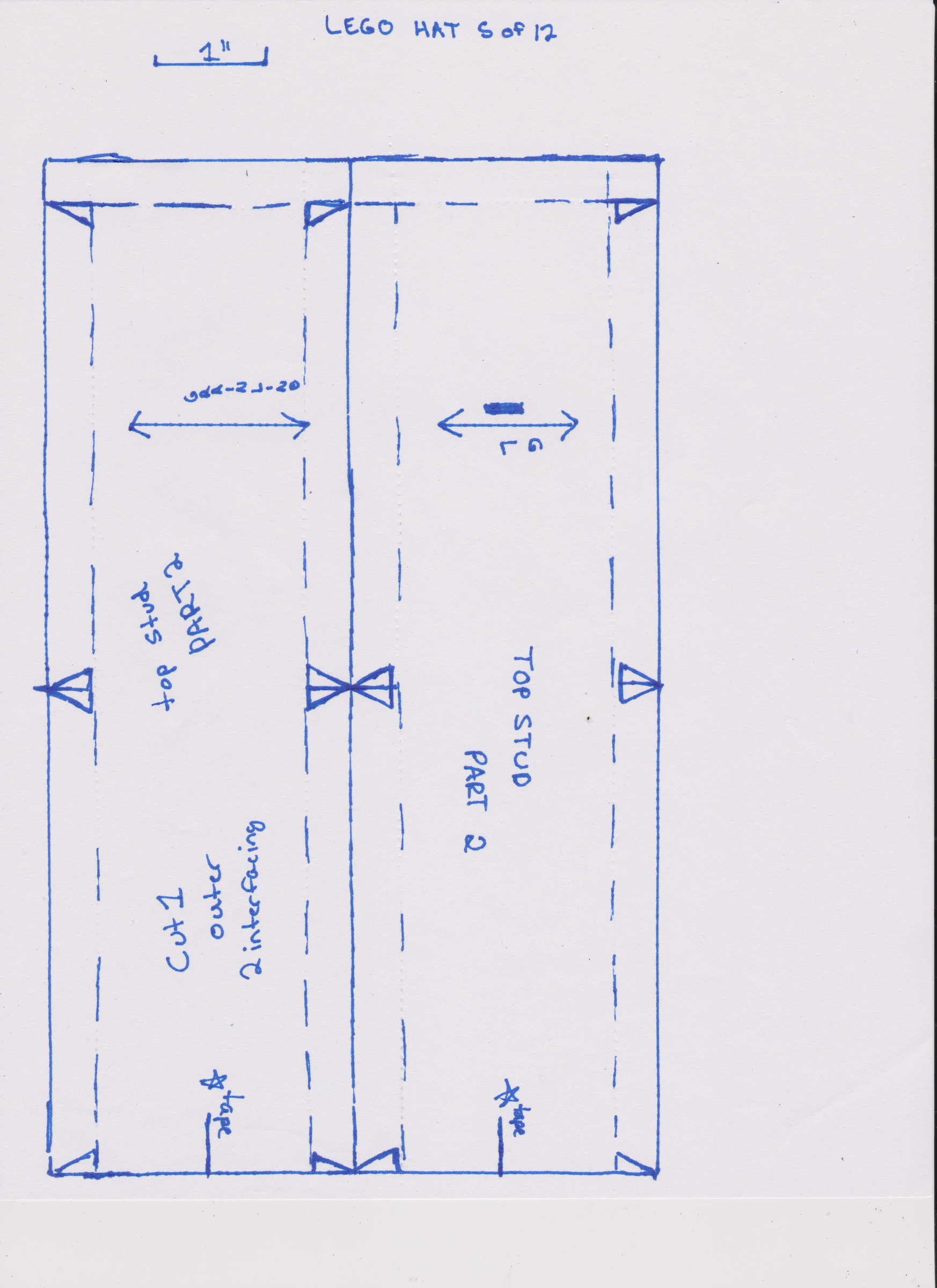 Cloth LEGO Brick Hat + Sewing Pattern. : 34 Steps (with Pictures ...