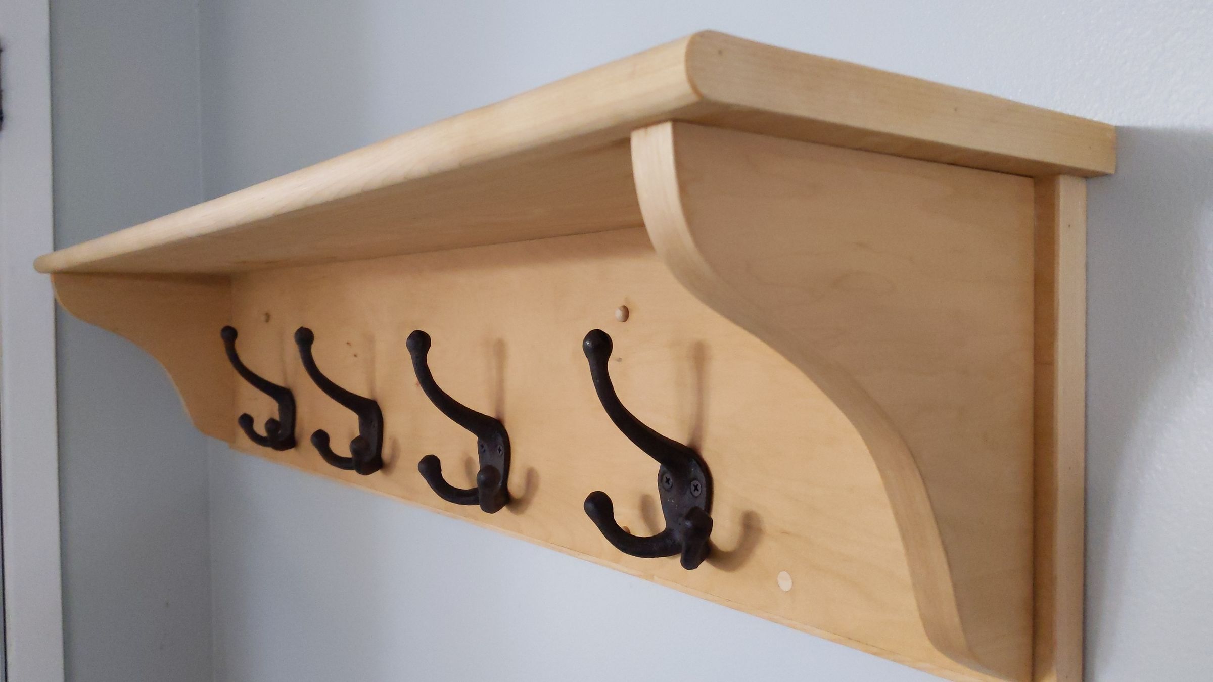 Coat Rack and Shelf - Maple Plywood and Steam Bending : 19 Steps (with ...