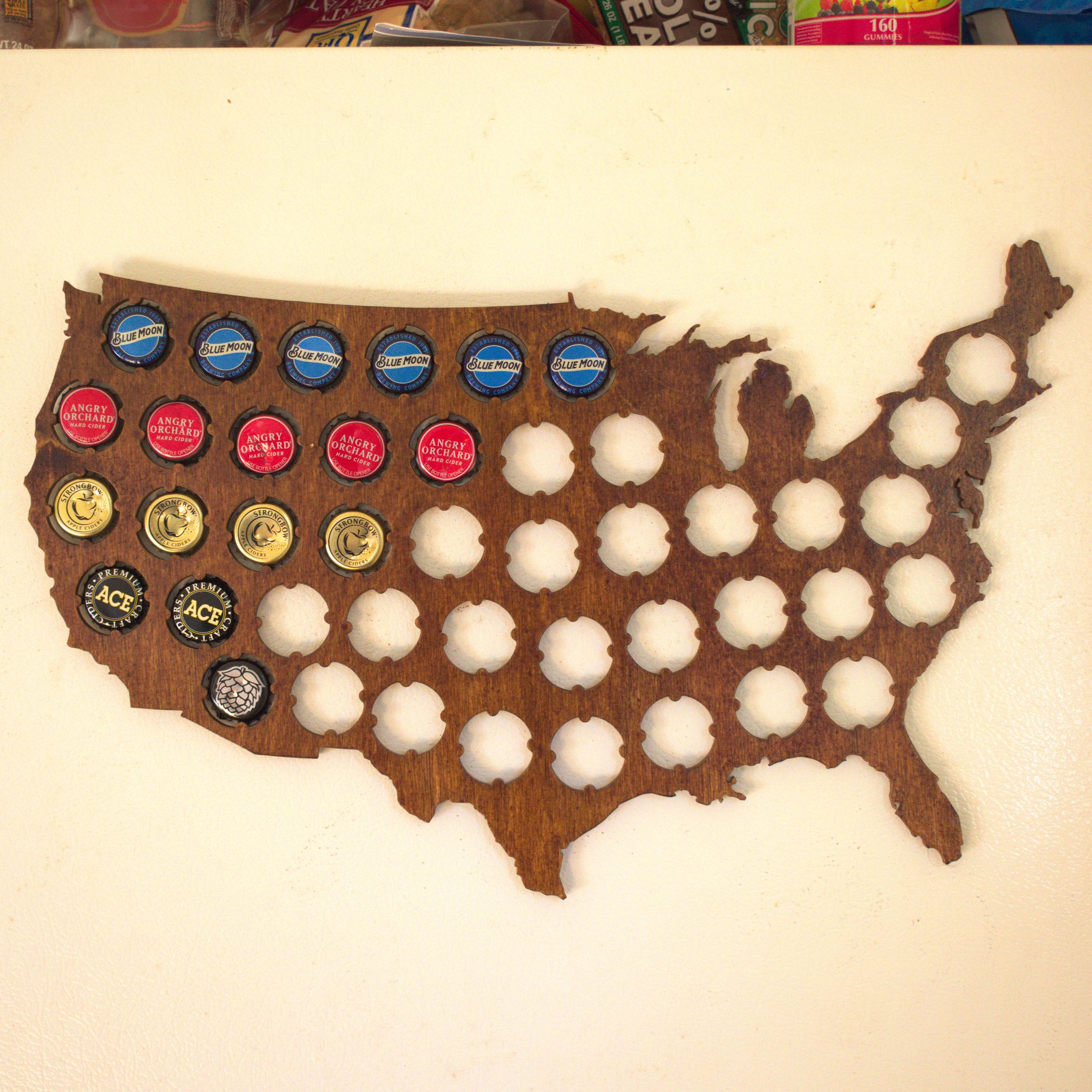 Beer Cap Map : 4 Steps (with Pictures) - Instructables