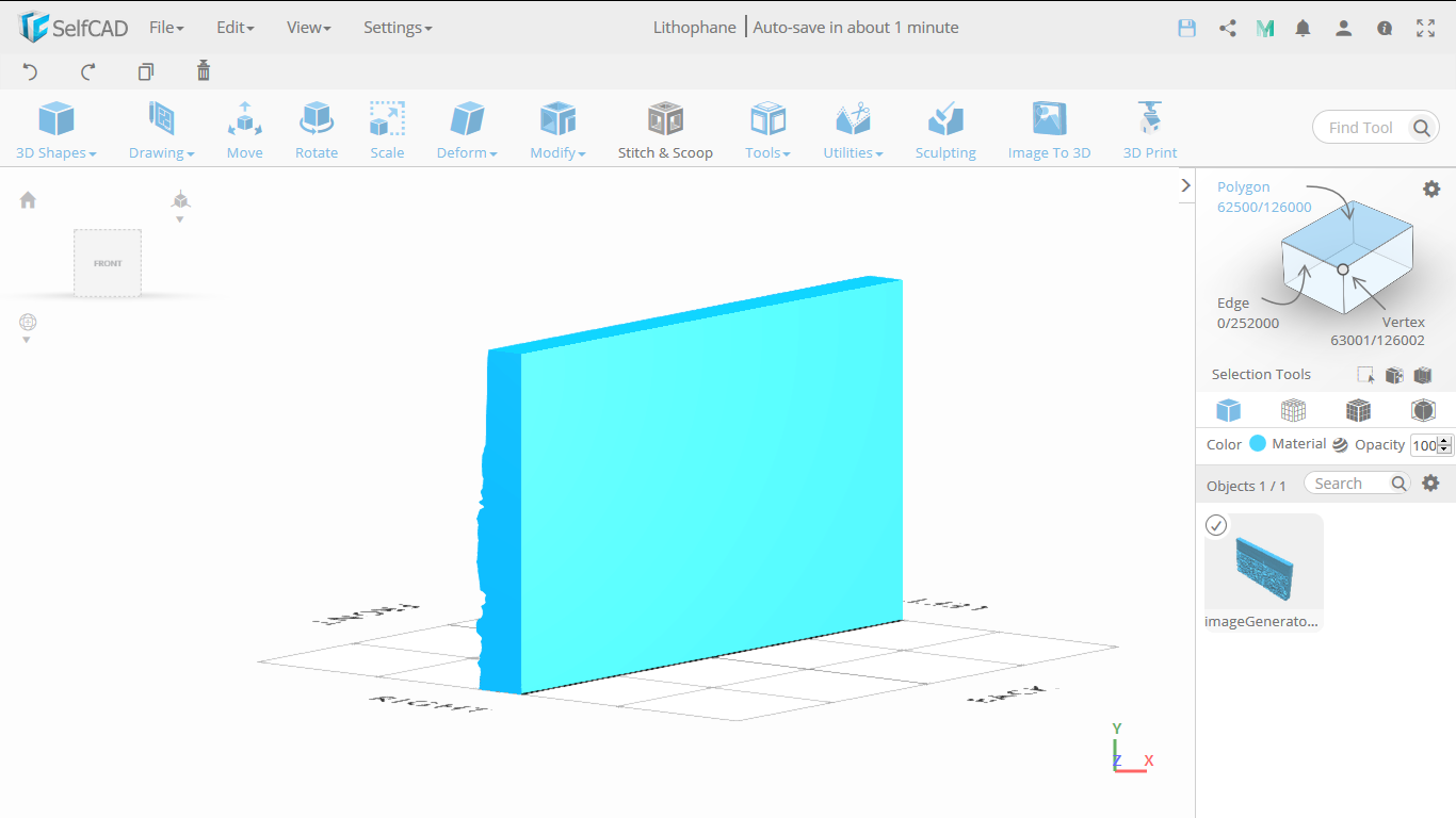How to Model and Print Your Own Lithophane | SelfCAD : 6 Steps - Instructables