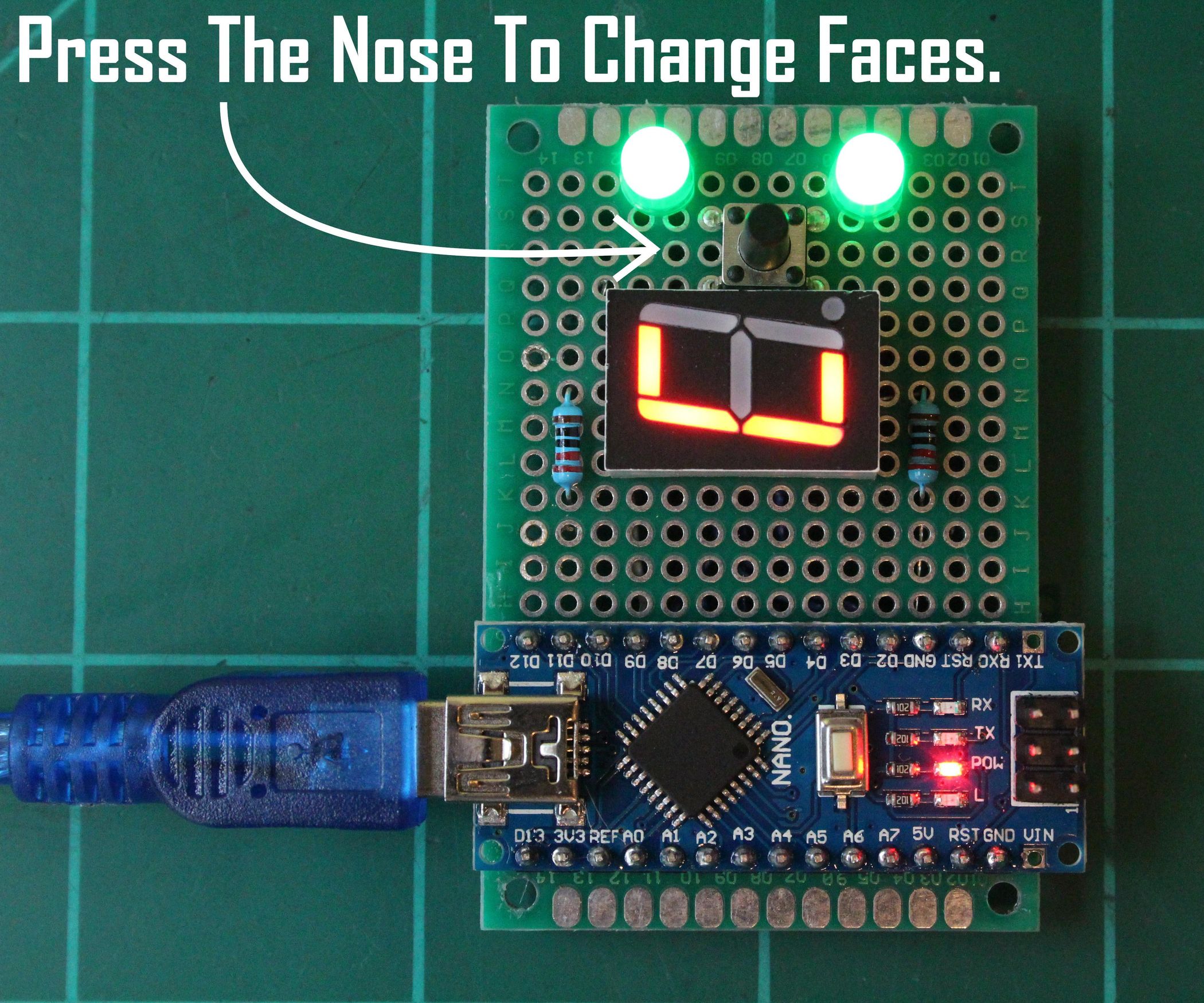 How to Make a Robot Face Out of a 7 Segment Display : 6 Steps ...