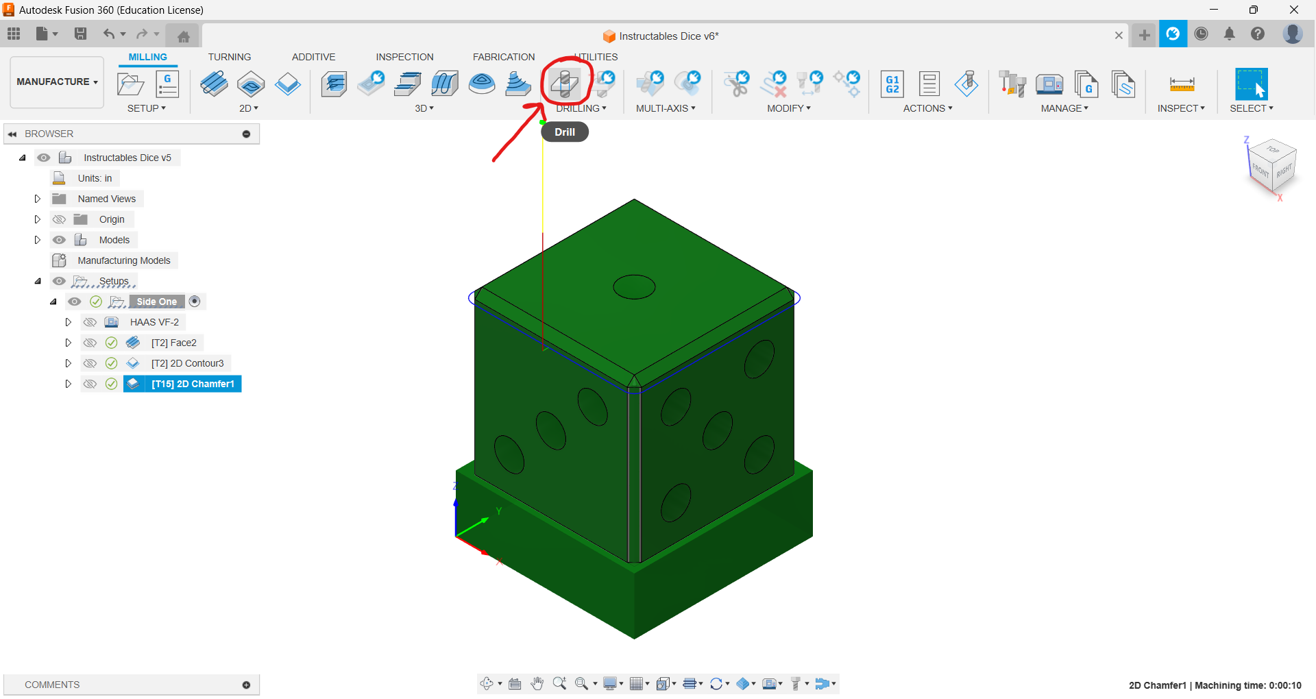 CAM Basics - Machine a Dice! : 10 Steps - Instructables