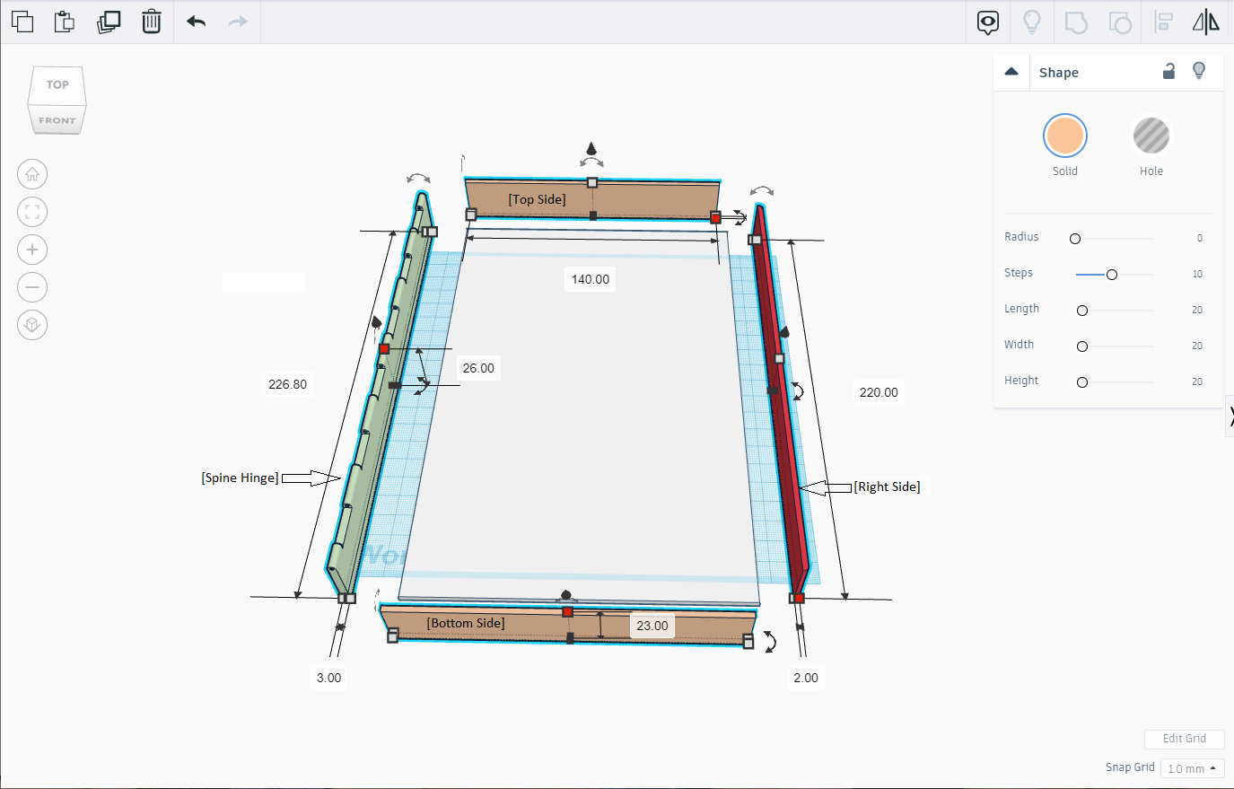 Tinkercad - Book Storage Container for RPG Condition Rings : 8 Steps ...
