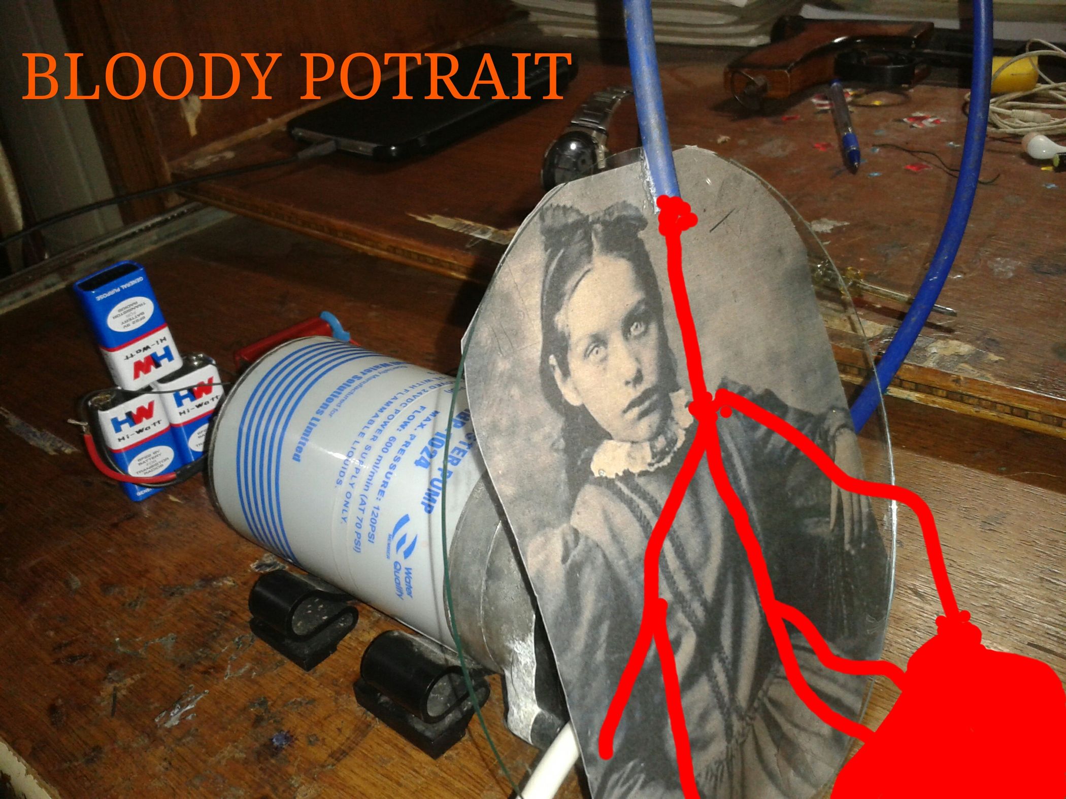 BLOODY PAINTING HALLOWEEN PROP!!! : 14 Steps (with Pictures ...