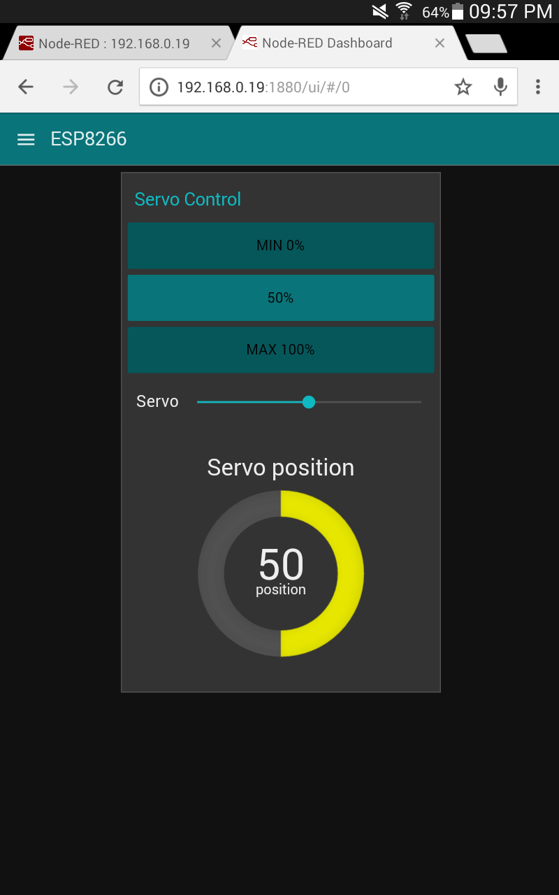 ESP8266 Control Servo Node-RED MQTT (Mosquitto) IoT : 6 Steps ... ESP8266 Control Servo Node-RED MQTT (Mosquitto) IoT : 6 Steps ...