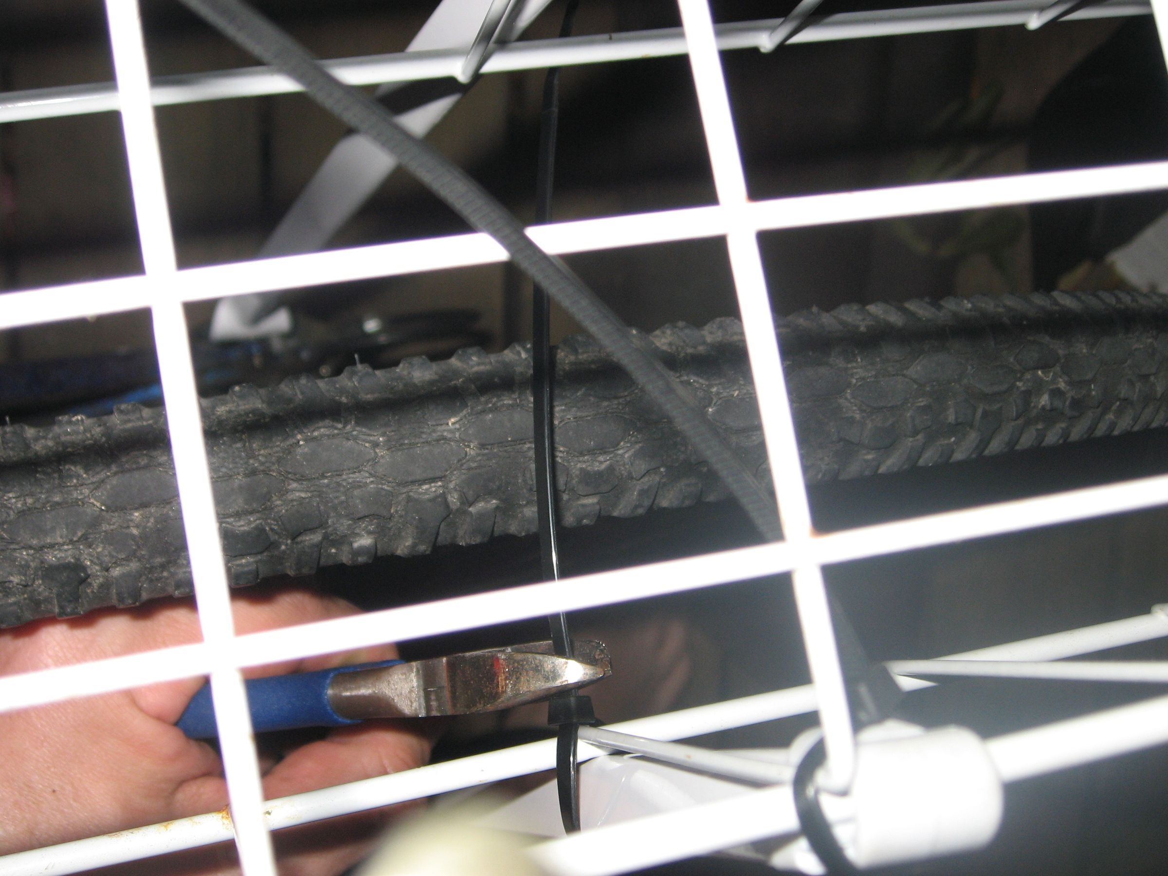 Make a Rear Bike Rack From Scavenged Kitchen Materials : 5 Steps ...