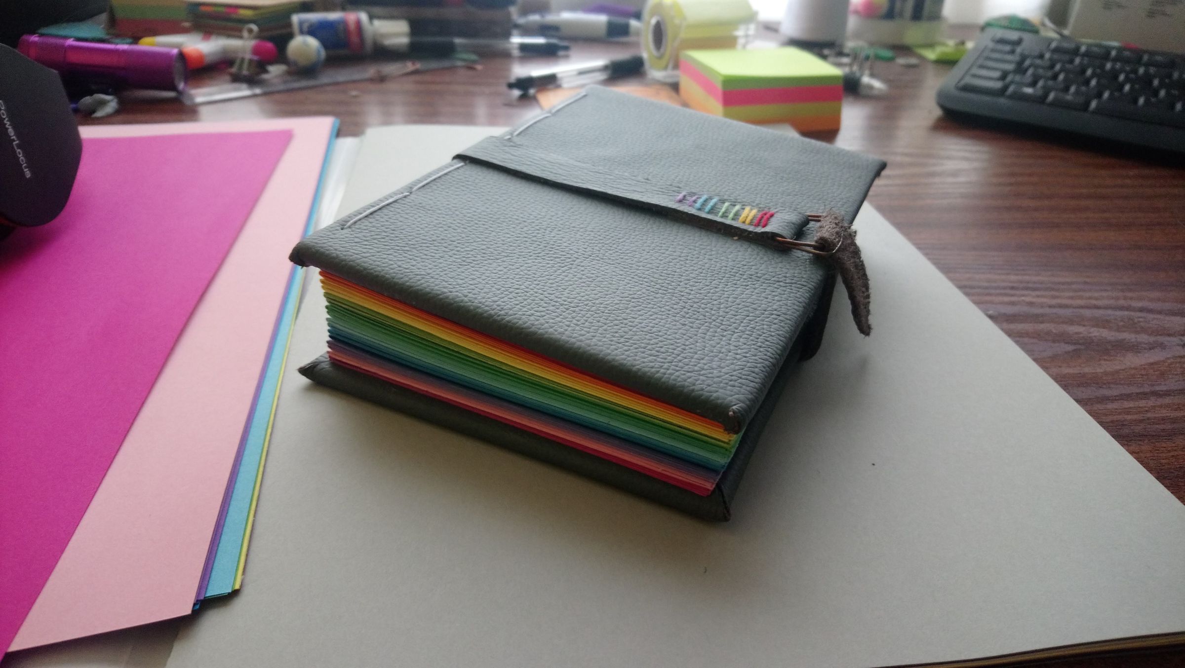 Rainbow Leather Bound Notebook : 17 Steps (with Pictures) - Instructables