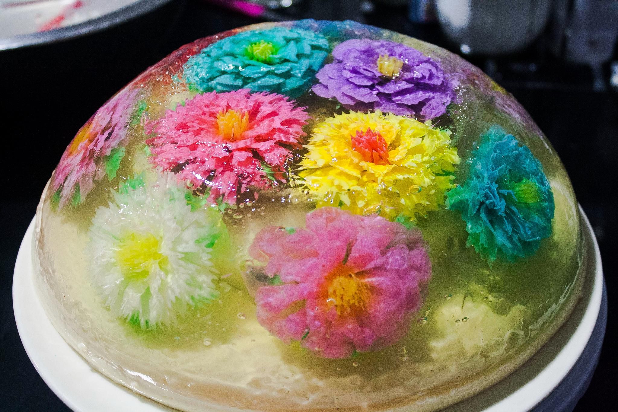 Mothers Day GIFT Rainbow Flower Jelly Cake Surprise : 7 Steps (with ...