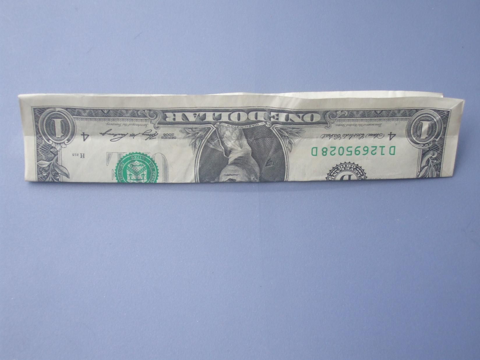 Make a Dollar Bill Cancer Ribbon : 8 Steps - Instructables