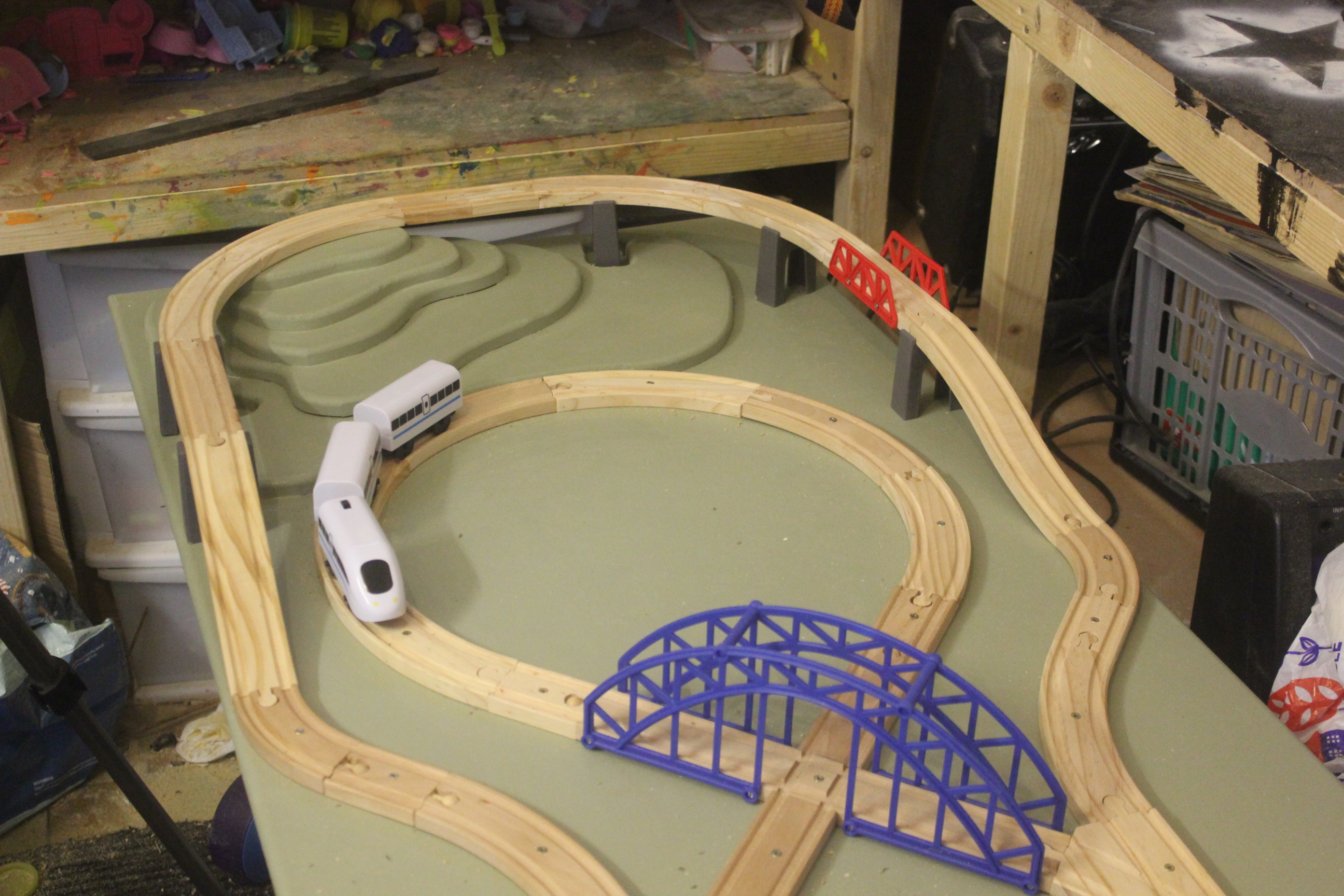 Wooden Train Structure Plans Simple DIY Wooden Train Track Table