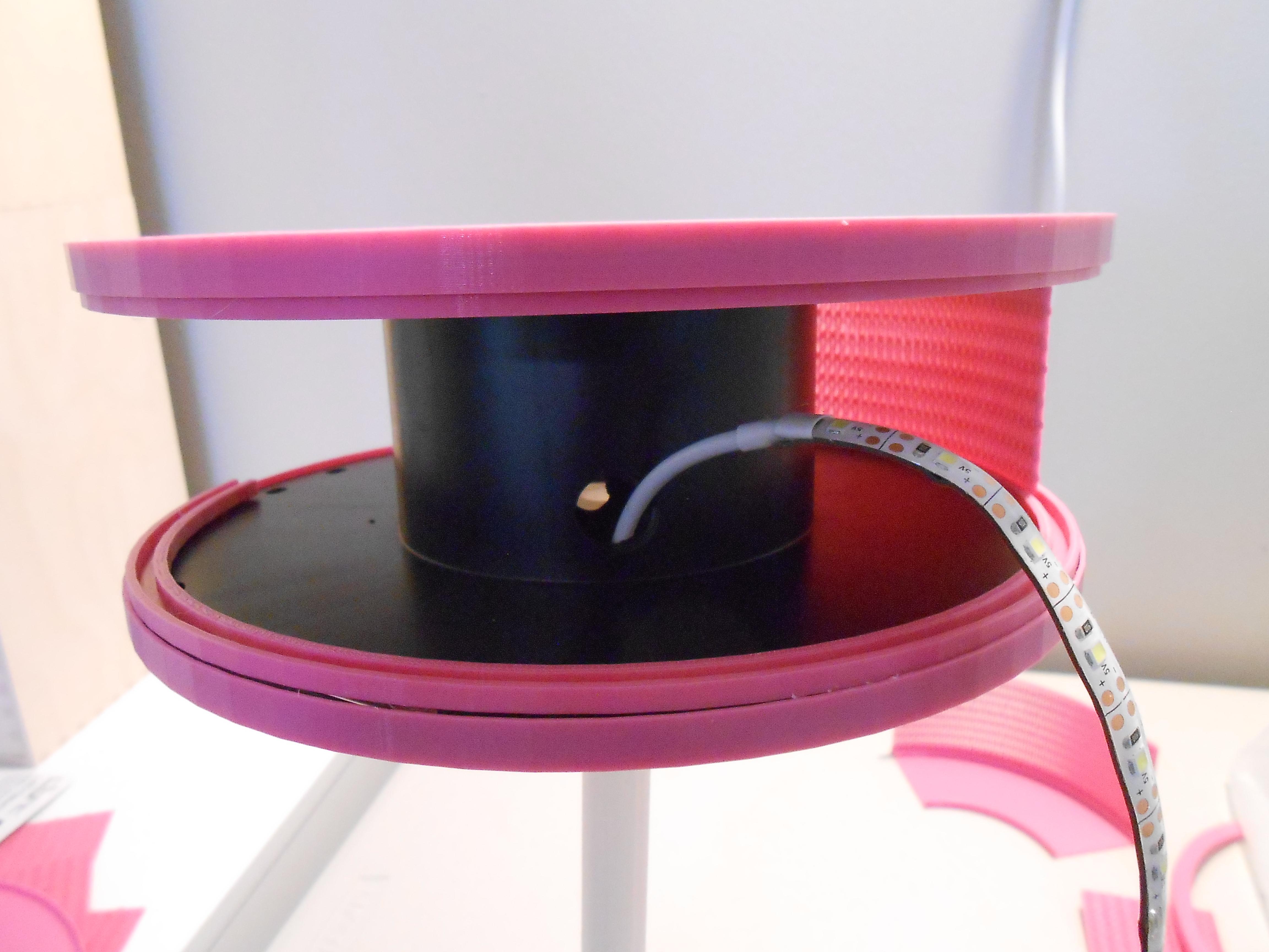 Hinge Shade Empty Filament Spool Lamp : 5 Steps (with Pictures ...