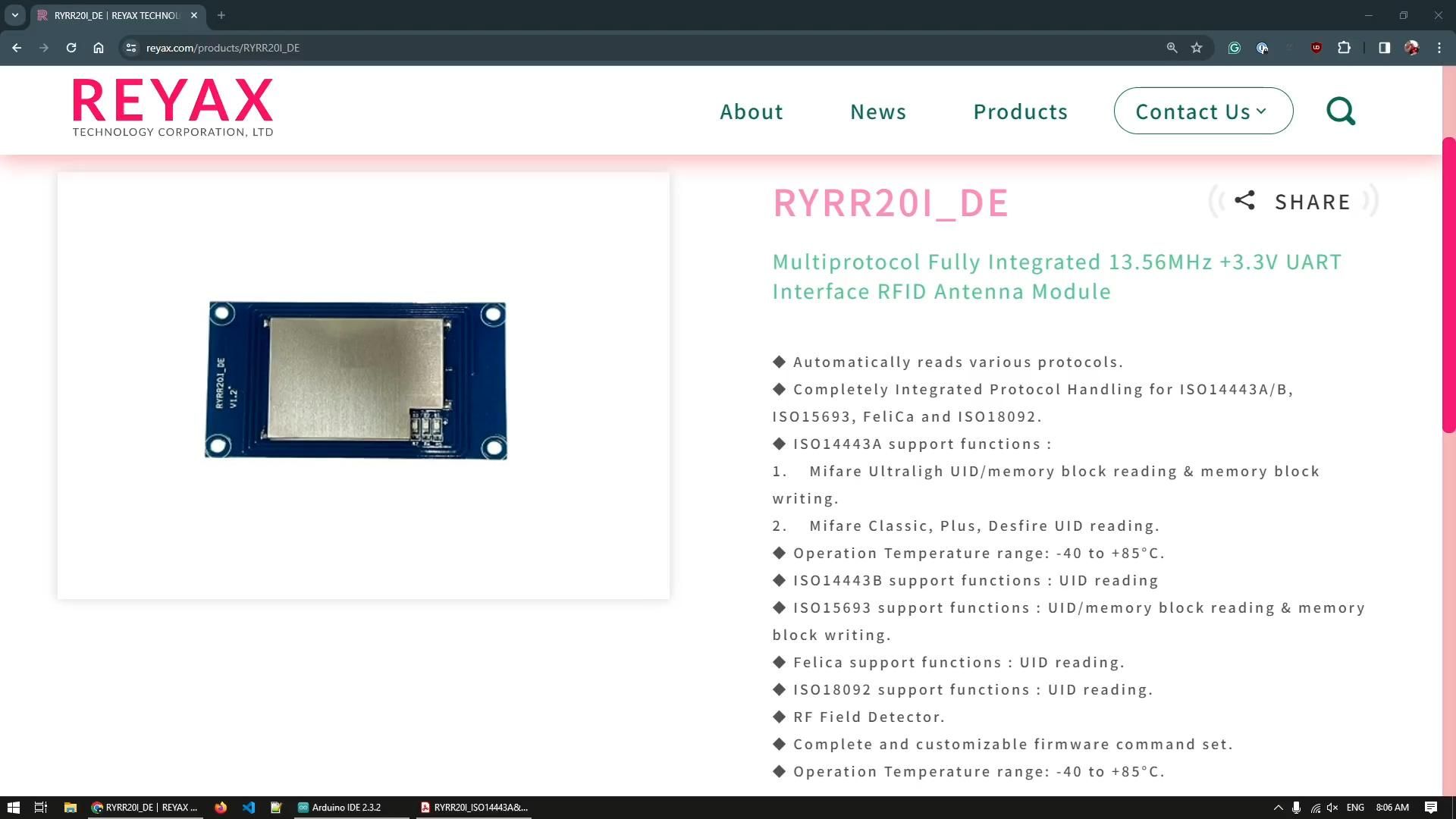 Usage Limited RFID Access System With RYRR20I_DE and Mifare Ultralight ...