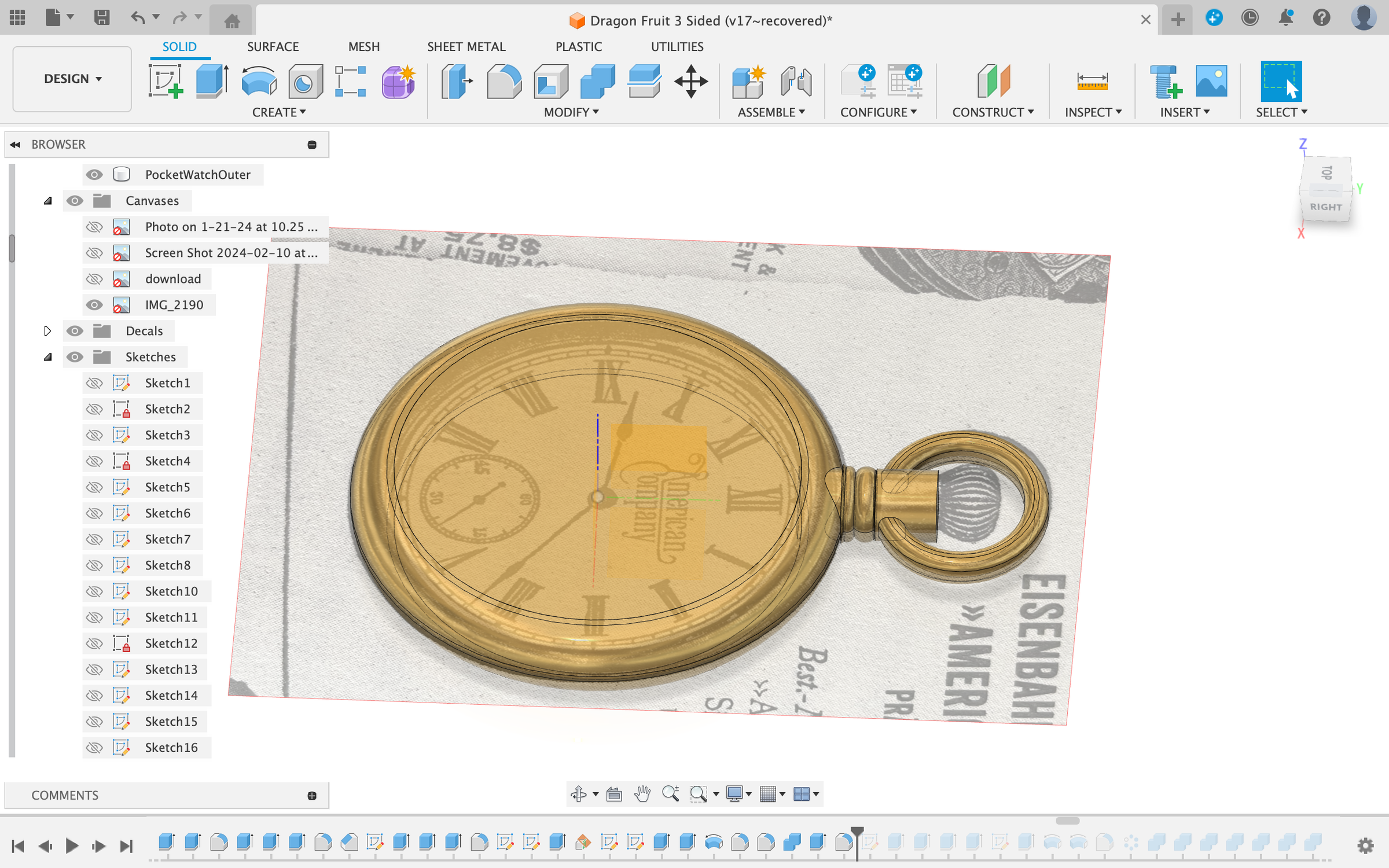 3D Printed Pocket Watch From "The Pocket Watch Gang" : 16 Steps (with ...