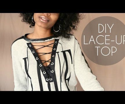 DIY Lace-Up Shirt (No Sewing Required) : 8 Steps (with Pictures ...