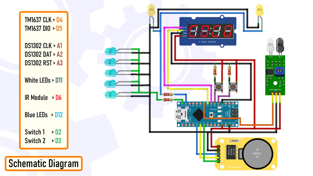 Arduino Based Concrete Clock With Touchless Night Lamp : 11 Steps (with ...