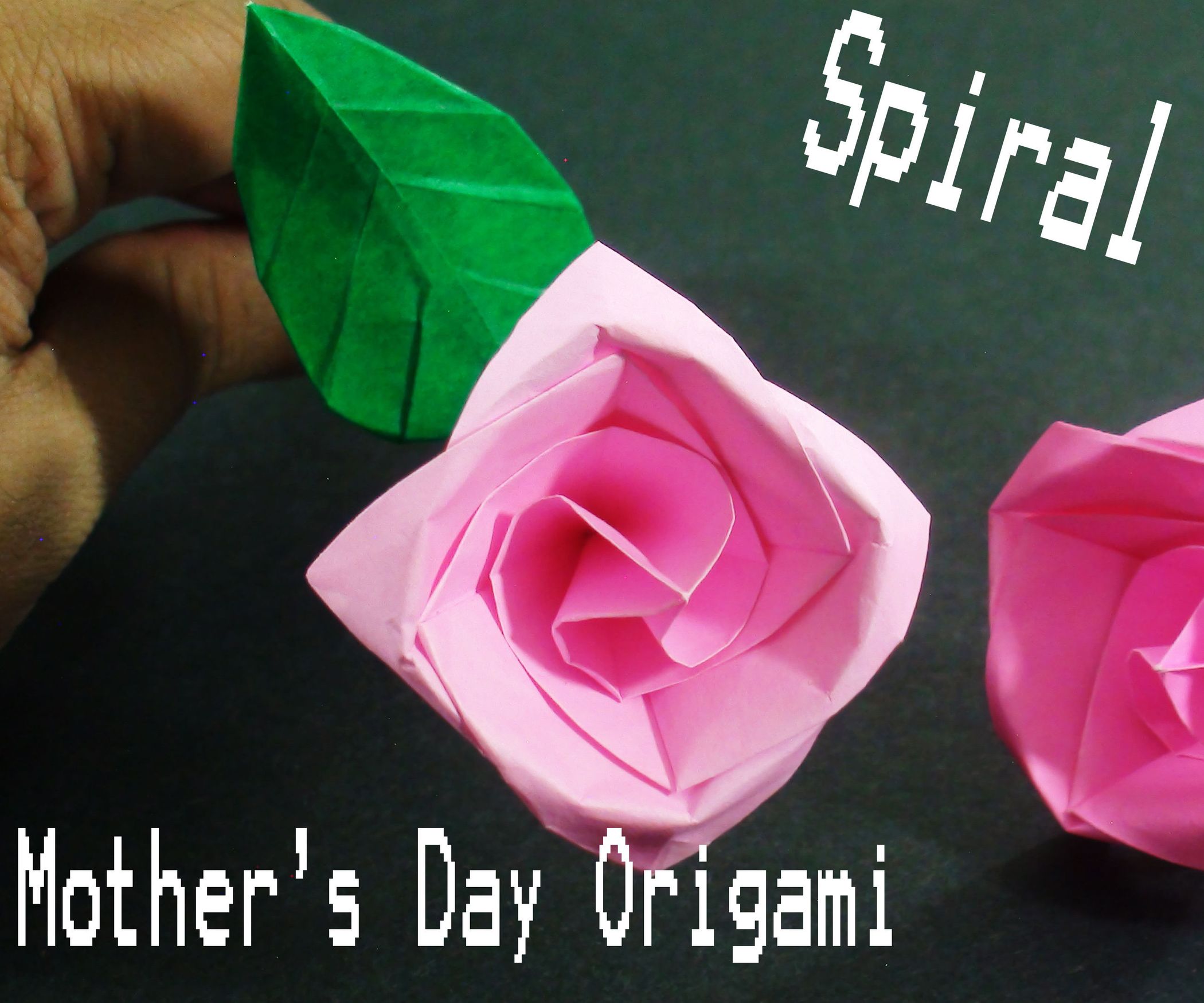 How to Make a Paper Flower for Mother's Day (Origami Spiral Flower ...