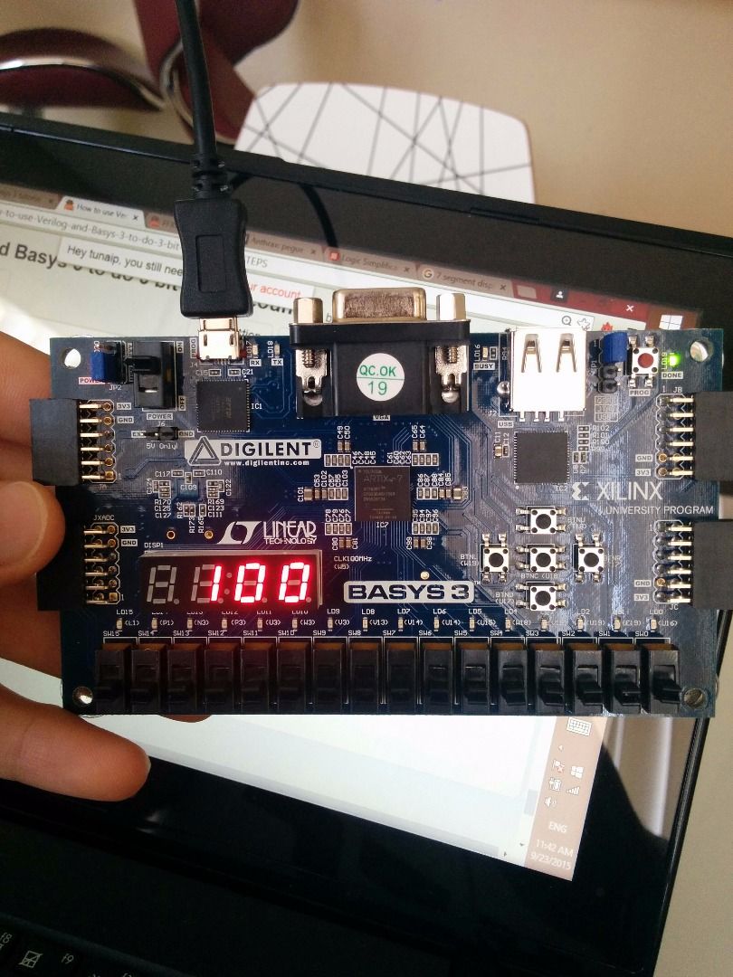 How to Use Verilog and Basys 3 to Do 3 Bit Binary Counter : 11 Steps ...