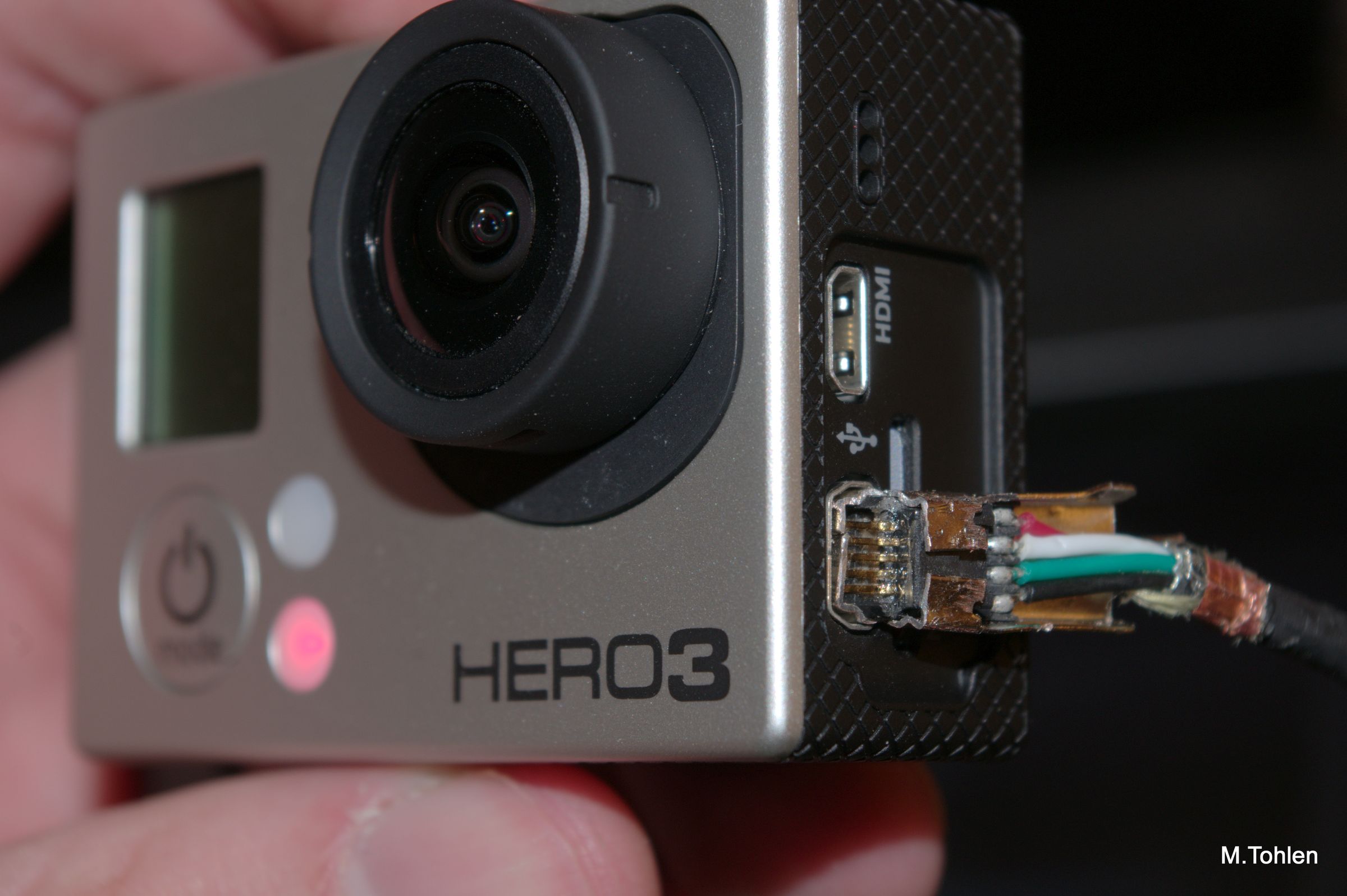 Modify a Mini-B USB Cable to Power an Enclosed GoPro Hero3 (With ...