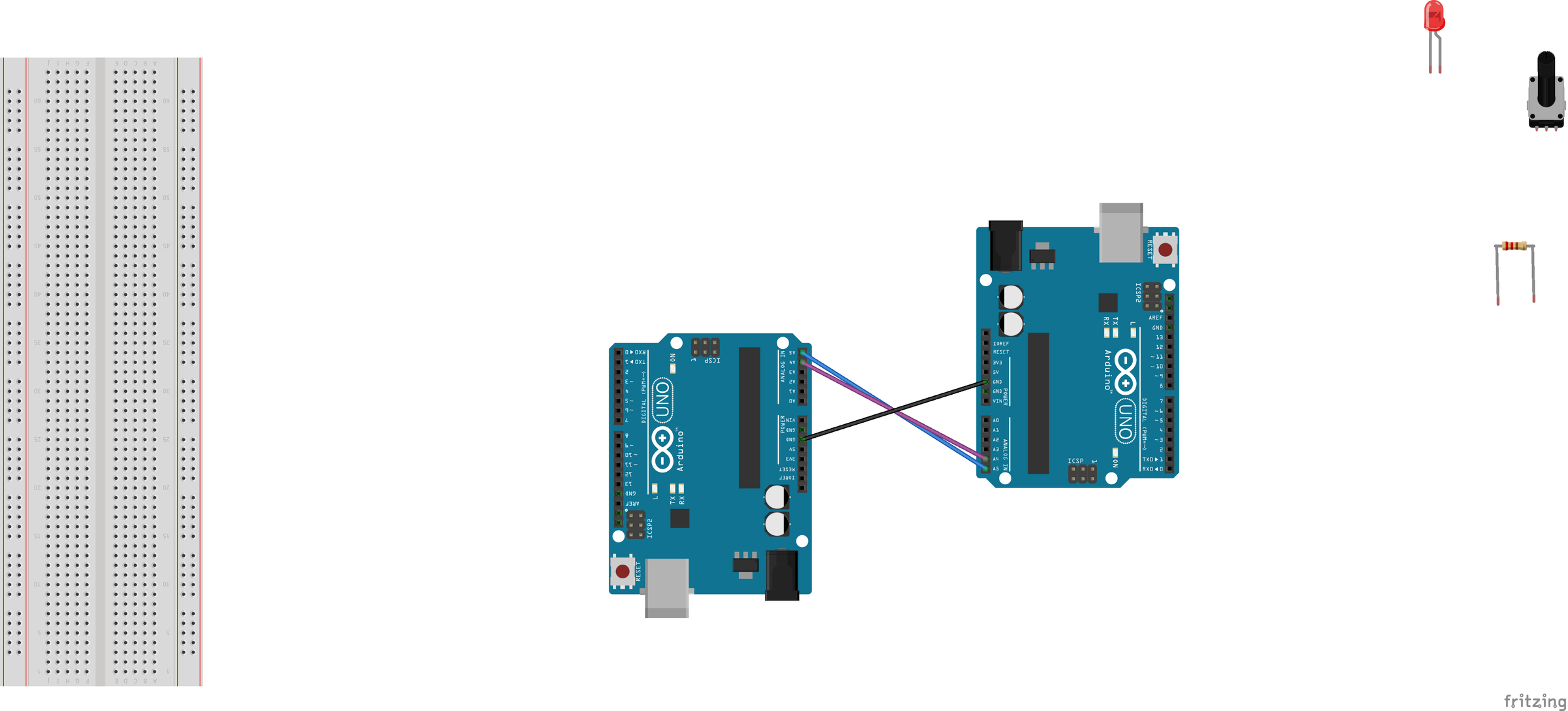 I2C Between Arduinos With Potentiometer and LED : 7 Steps - Instructables