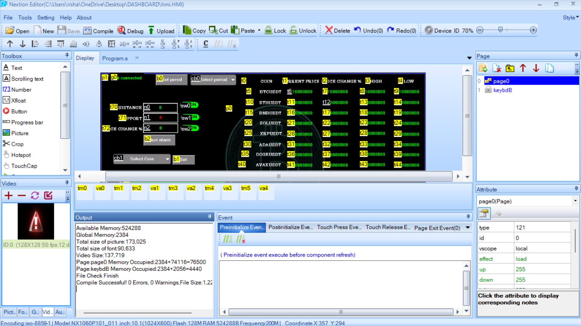 Real-Time Crypto Dashboard With ESP32 and Nextion Display (Binance API ...