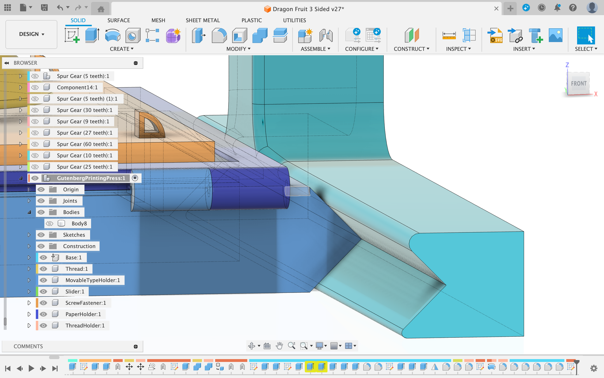 Gutenberg Printing Press Printed on a 3D Printer : 40 Steps (with ...