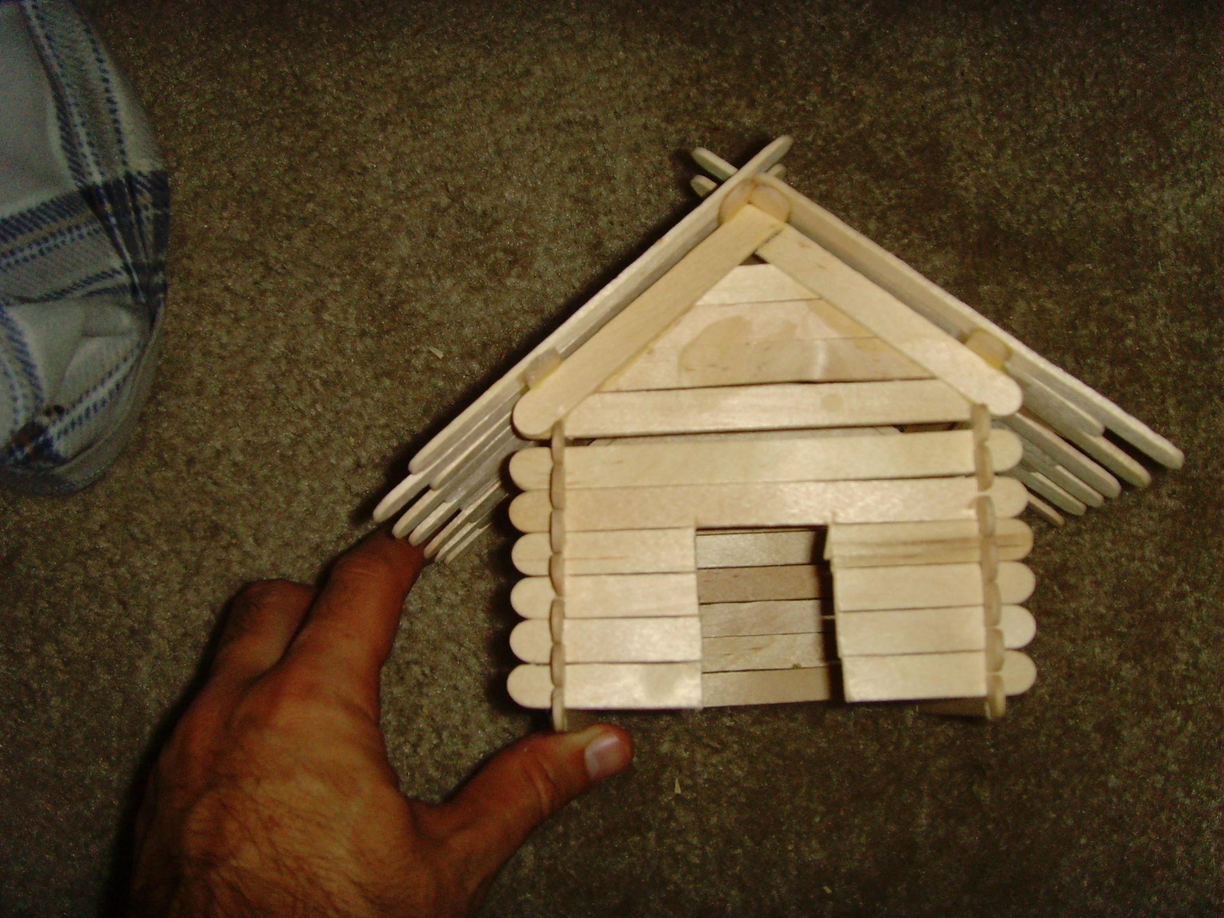 Lincoln Sticks: Popsicle Stick Log Cabins : 8 Steps (with Pictures ...