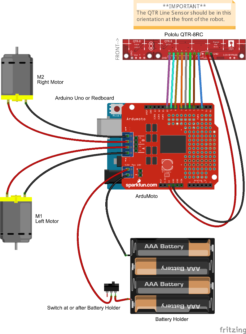Basic Line Following Robot With Arduino 7 Steps Instructables