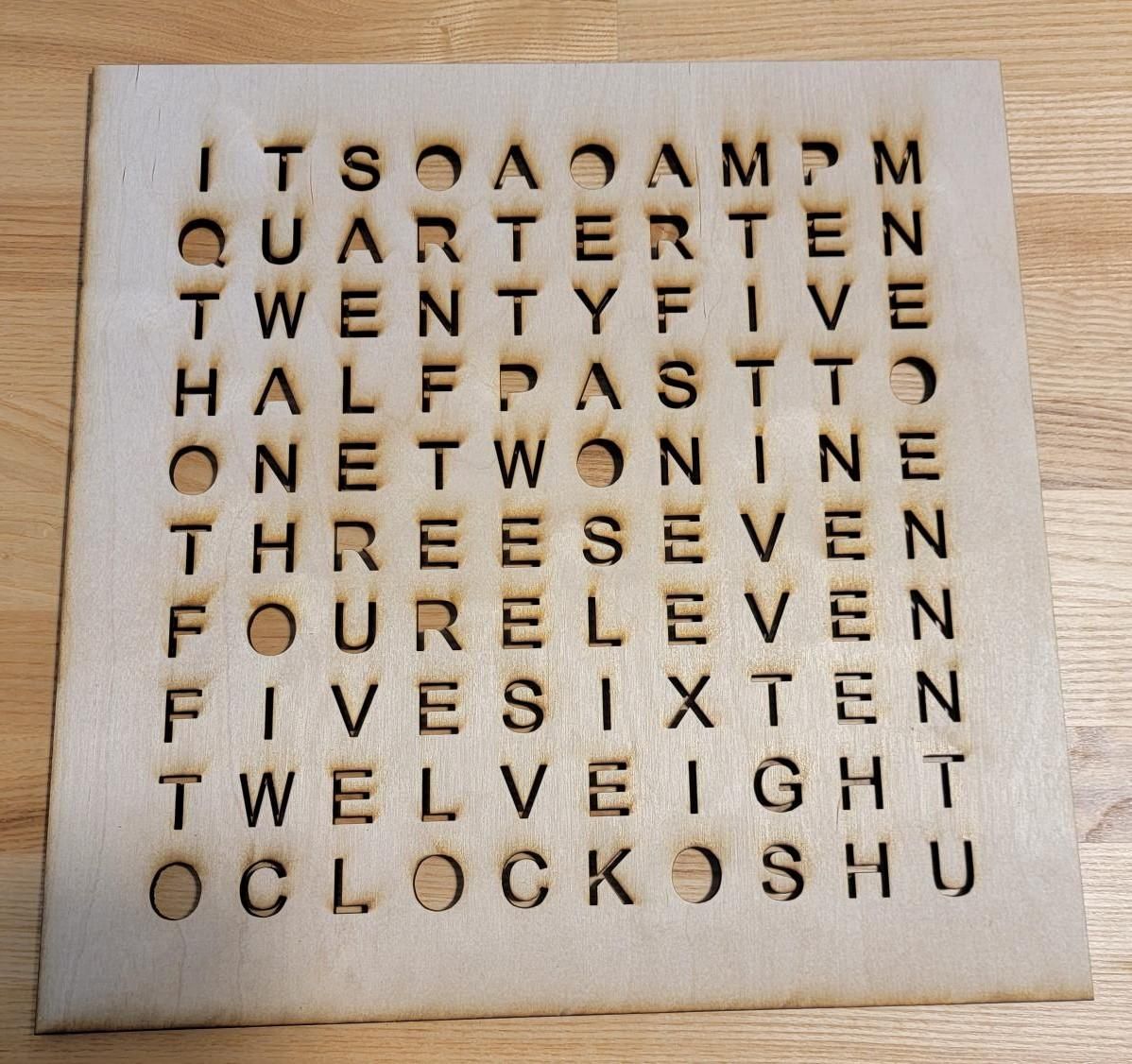 Homemade Word Clock : 9 Steps (with Pictures) - Instructables